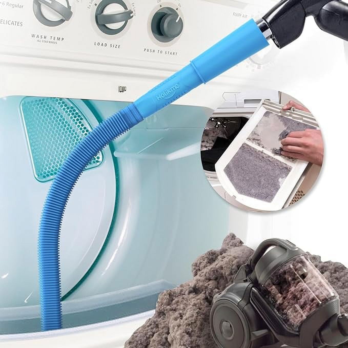DISEN Dryer Vent Cleaner Kit Vacuum Hose Attachment Brush, Lint Remover ...