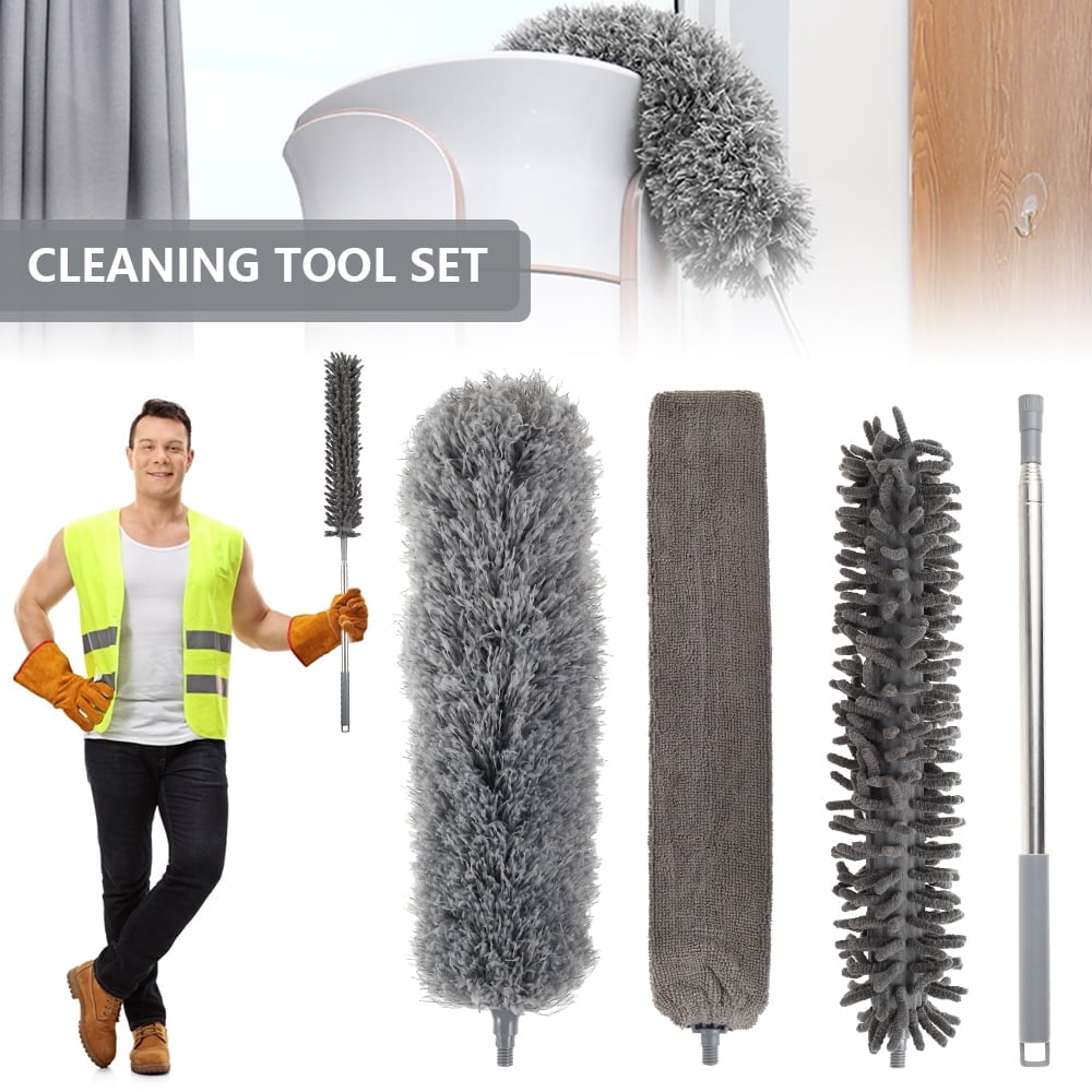 DISEN Extendable Feather Duster Kit Microfiber Duster with 210cm ...
