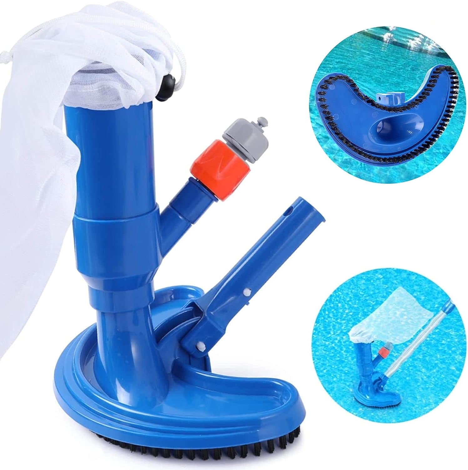 DISEN Above Ground Pool Vacuum Cleaner, Portable Pool Cleaning Vacuum ...