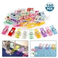 DISEN Multipurpose Sewing Clips Pack of 100, Assorted Colors Quilting ...