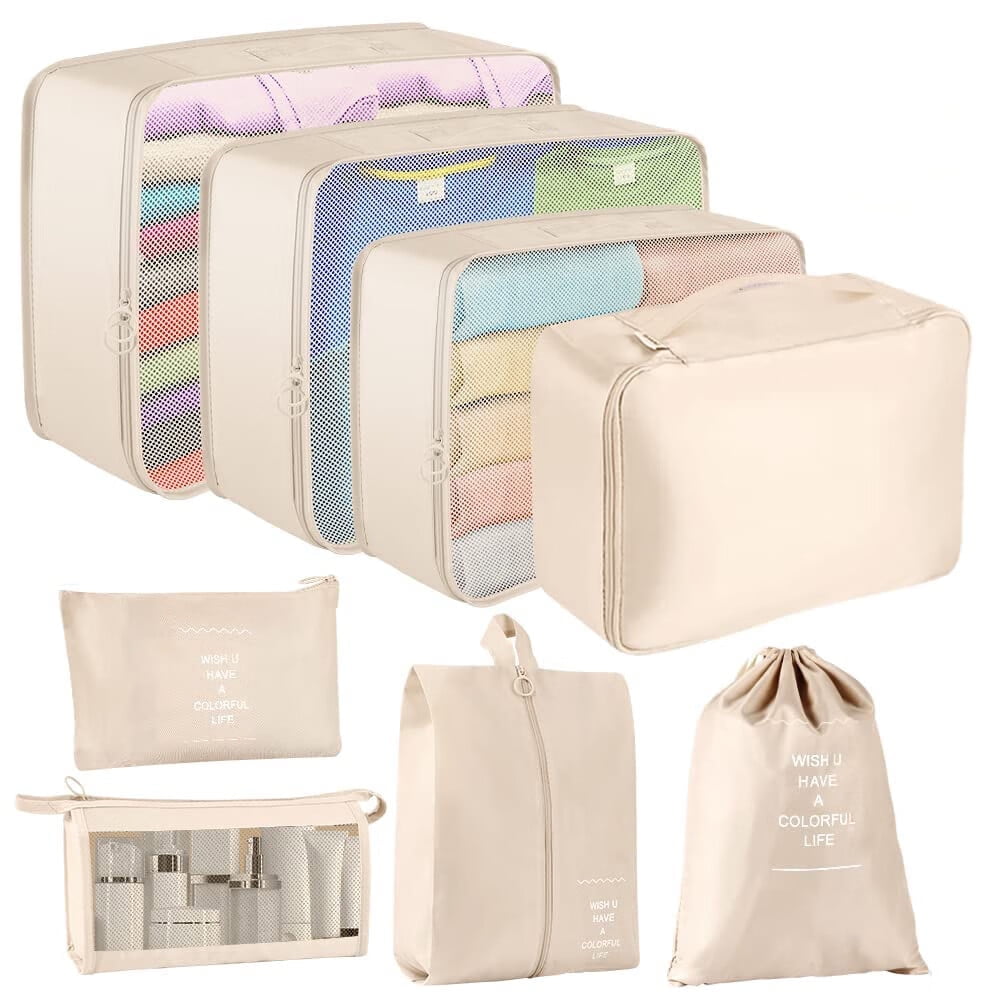 DISEN Packing Cubes for Suitcase, 8 PCS Lightweight Travel Luggage ...