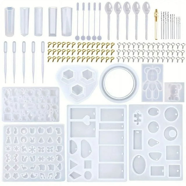 Resin s, 229pcs Silicone Resin Casting s and Tools Kit for DIY Jewelry ...