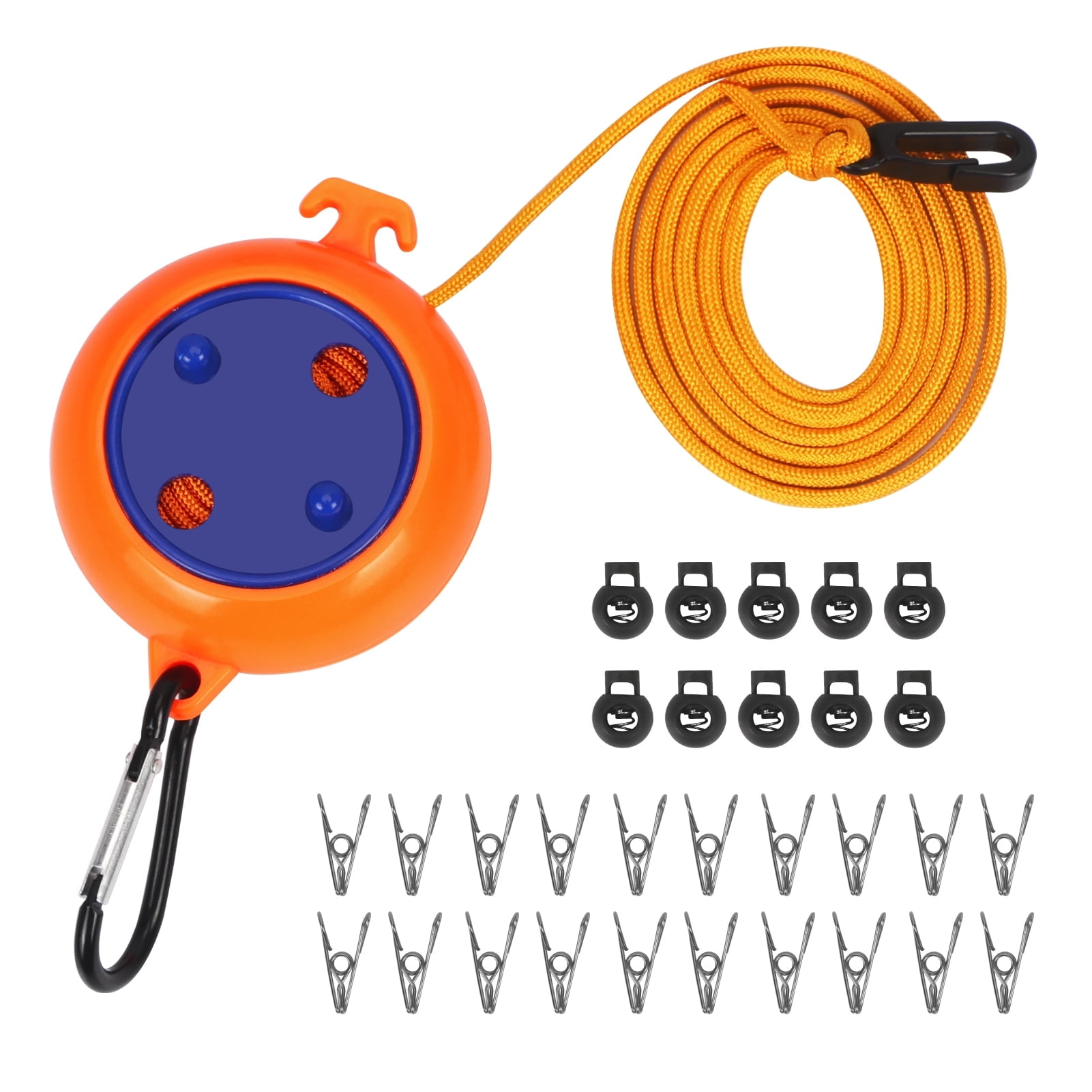 DISEN Retractable Camping Clothesline, Adjustable Travel Laundry Rope ...