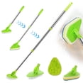 DISEN Scrub Cleaning Brush with Long Handle 3 in 1 Shower Cleaning ...