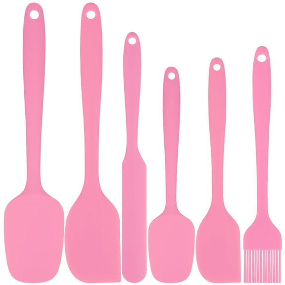 XUERUI-6PCS Silicone Spatulas, Food Grade Heat Resistant Rubber Spatula ...