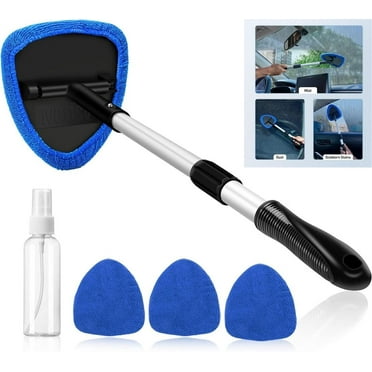 Dinfu Auto Windshield Cleaning Kit with Expandable Handle, 4 Reusable ...