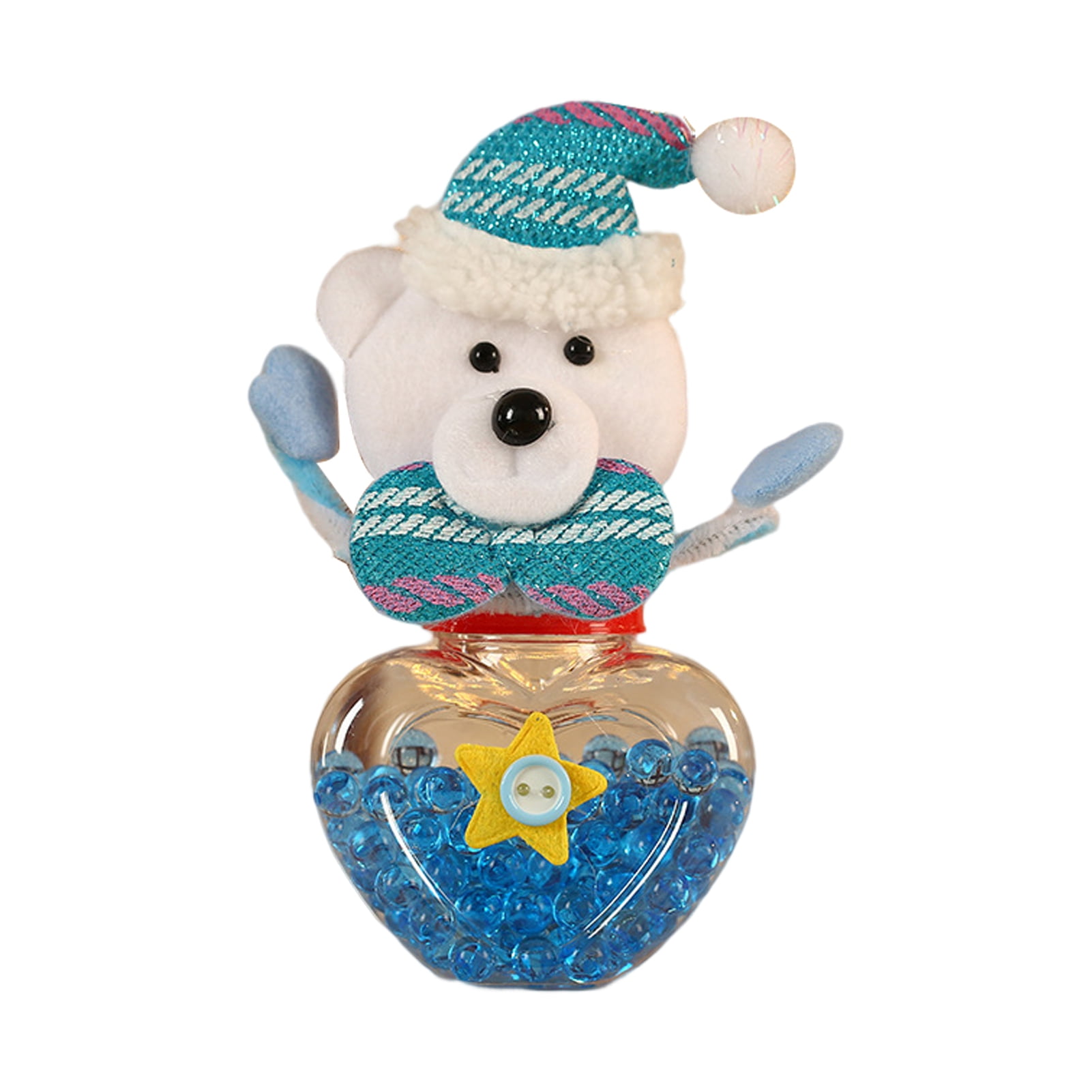 DISHAN Santa Claus Candy Jar Reusable Christmas Candy Jar with Cartoon ...