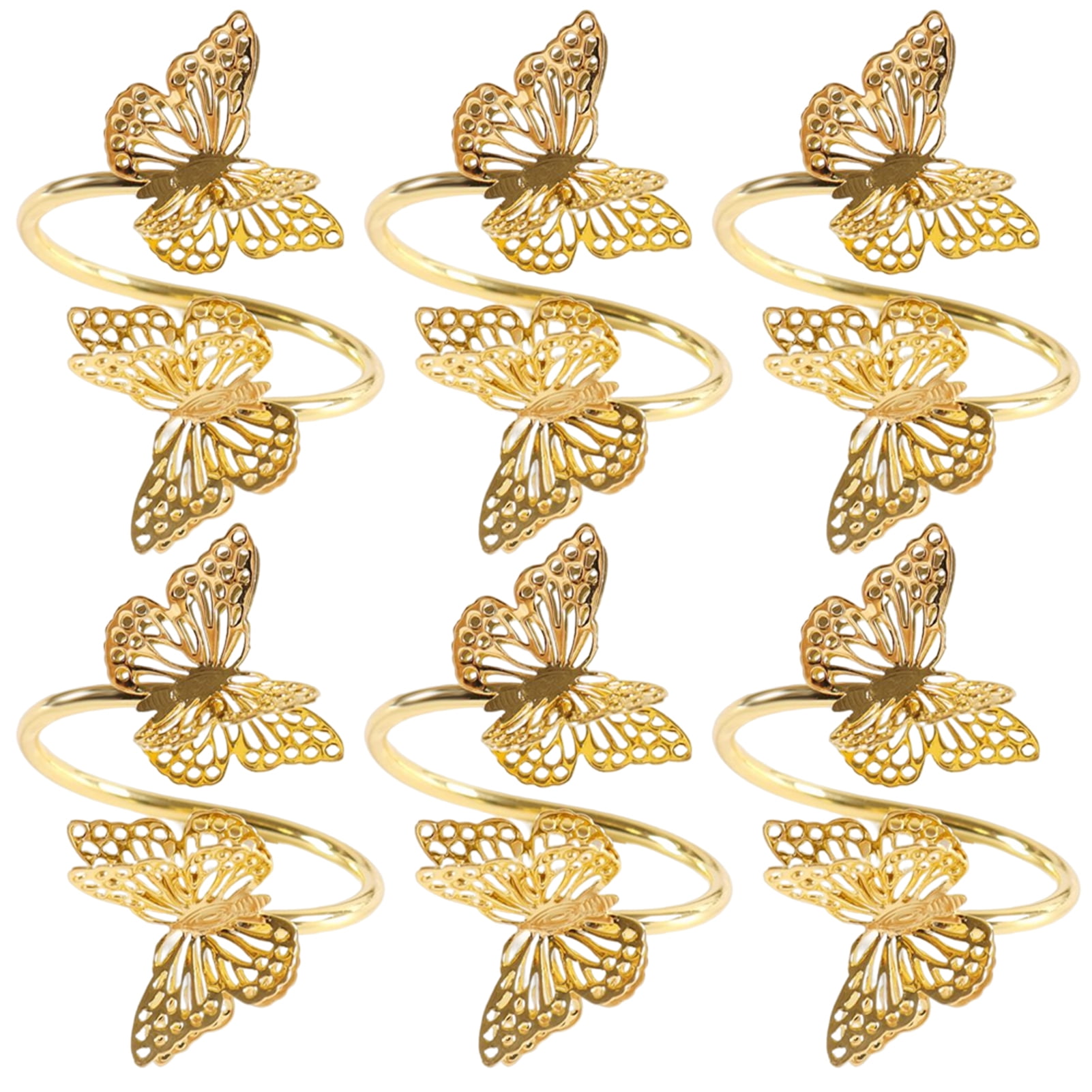 DISHAN Set of 6 Sturdy Napkin Rings - Creative Novelty Double Layer ...