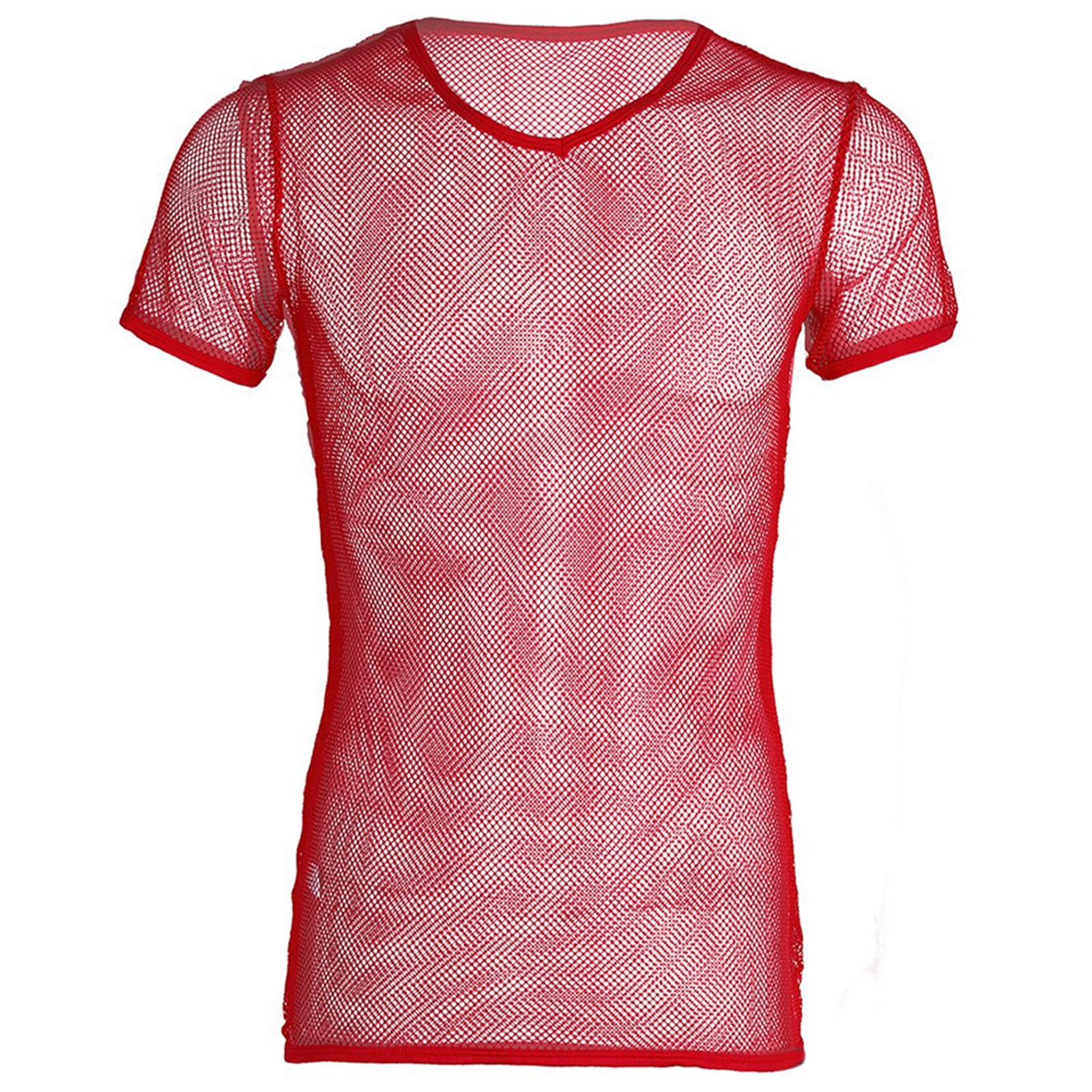 Stylish DISHAN Mesh T-Shirt for Men, Breathable & See-Through Sports ...
