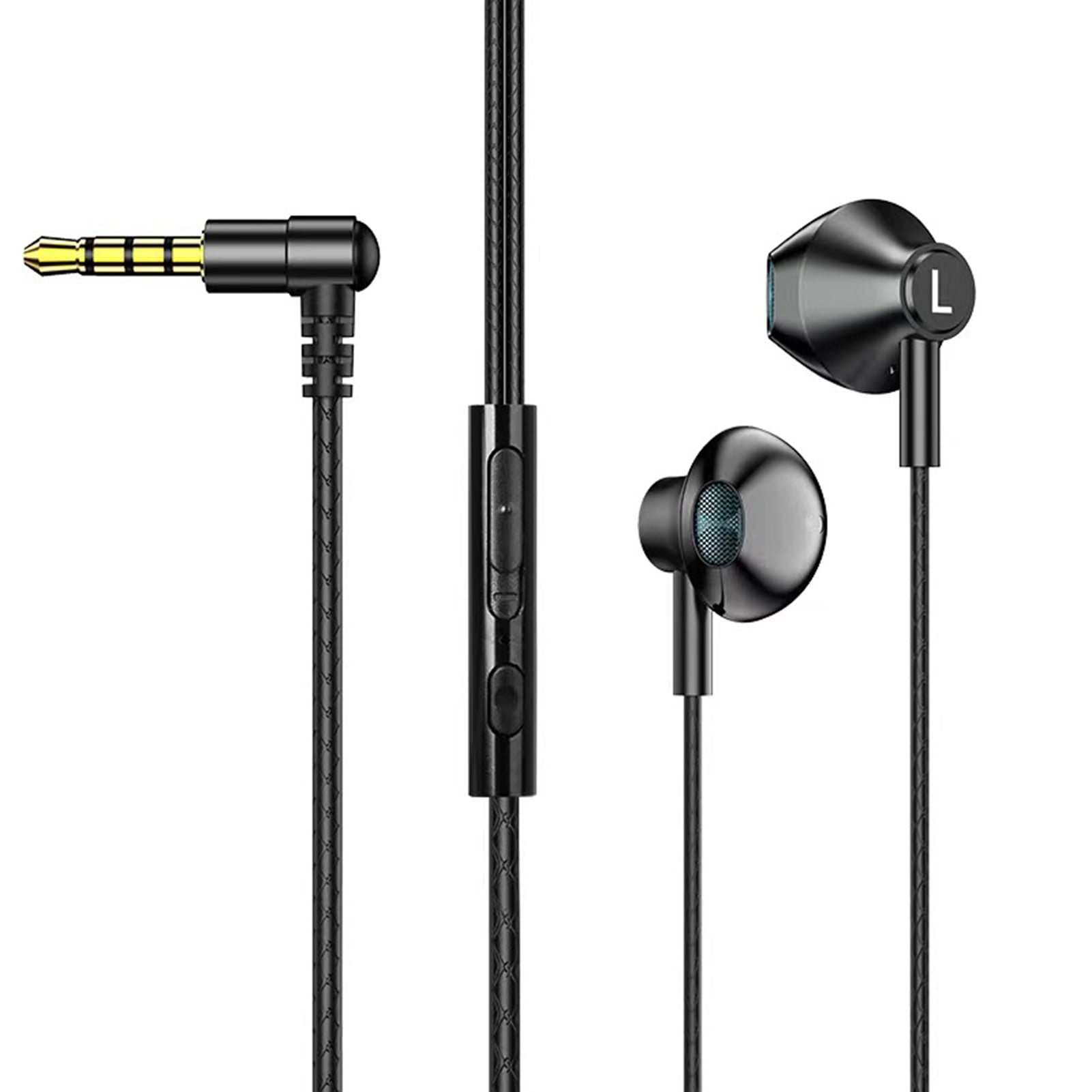 DISHAN Wired Headphone - HD-compatible Calling, Half In-ear with Mic, 3 ...