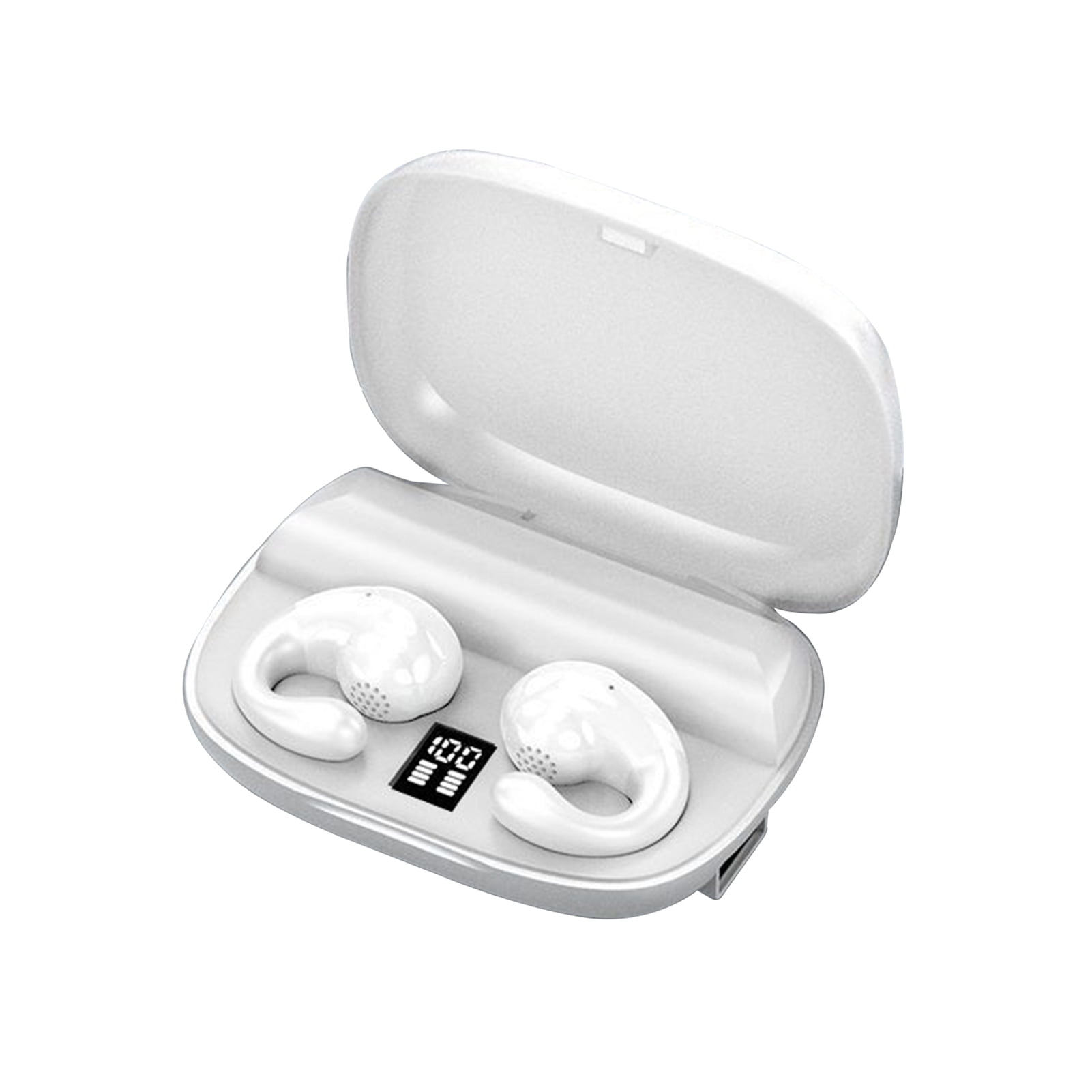 DISHAN Wireless Earphones Set: Digital Display, Touch Control, Earclip ...