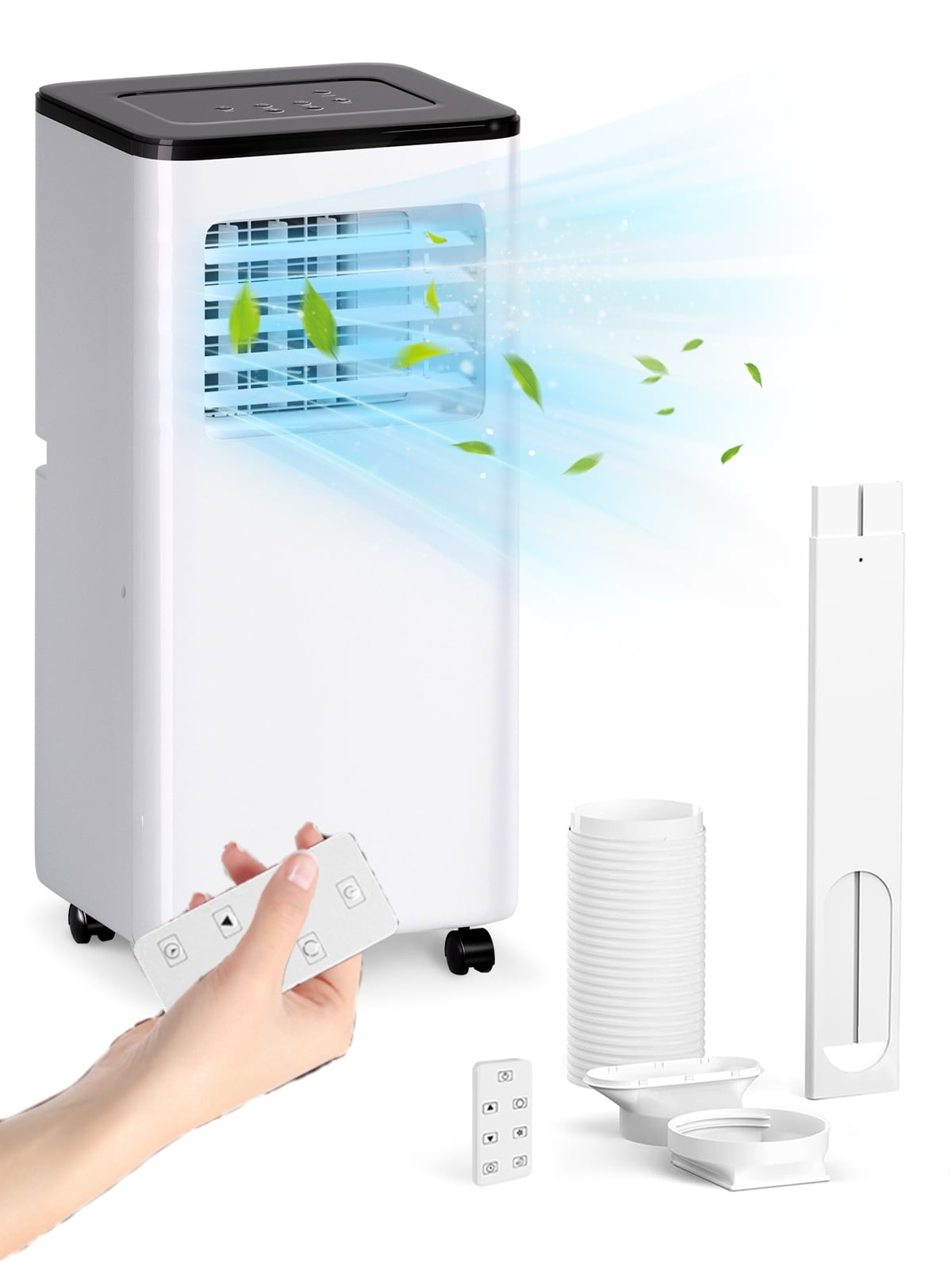 DISHUP 12000 BTU Portable Air Conditioners, 4 IN 1 AC Unit for Room up to 550 Sq.Ft, Remote ...