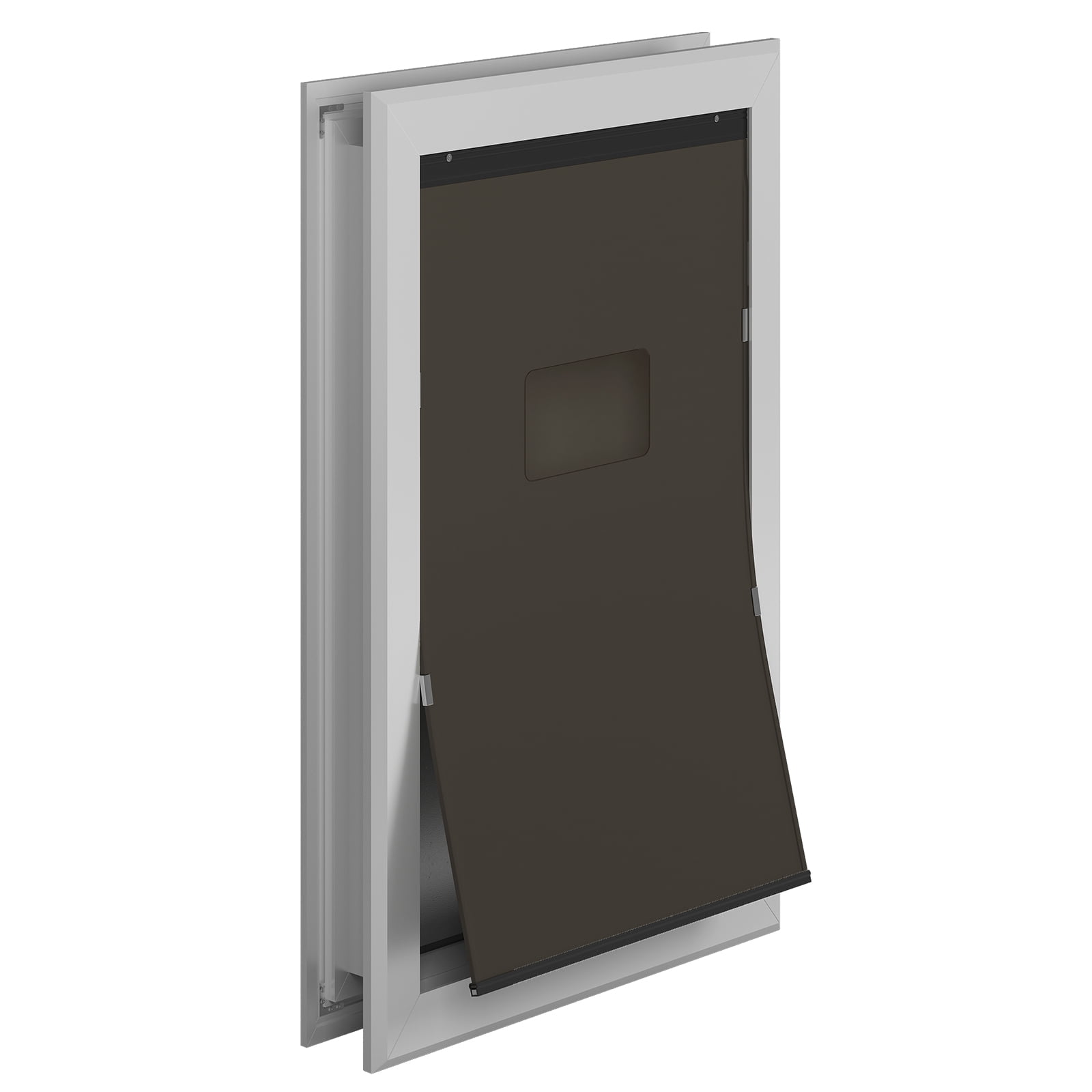 DISHUP 17"W x 27"H Large Dog Door,Aluminum Dog Door with Single Panel ...