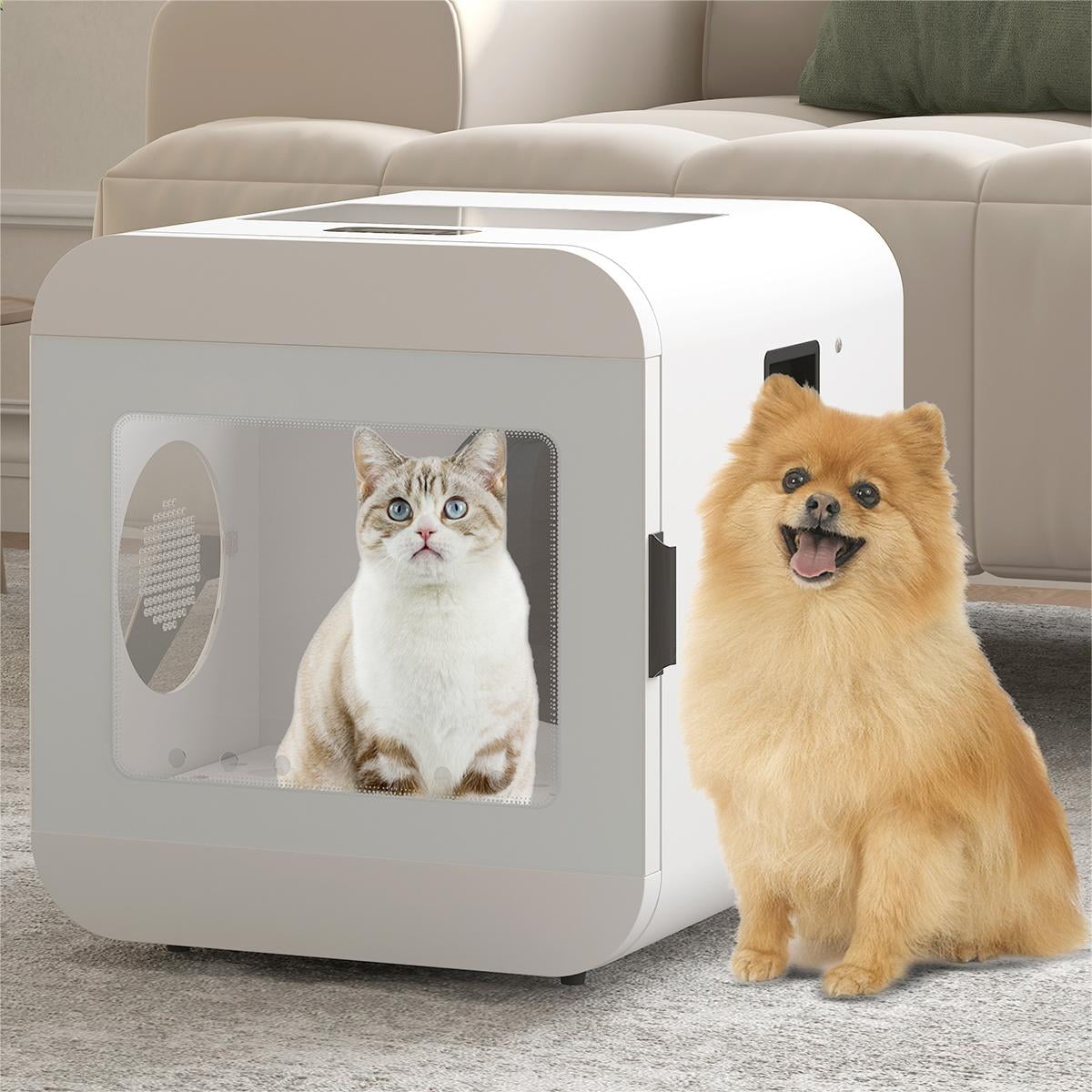 DISHUP 65L Automatic Pet Dryer Box,Pet Dryer for Dogs and Cats,Smart ...