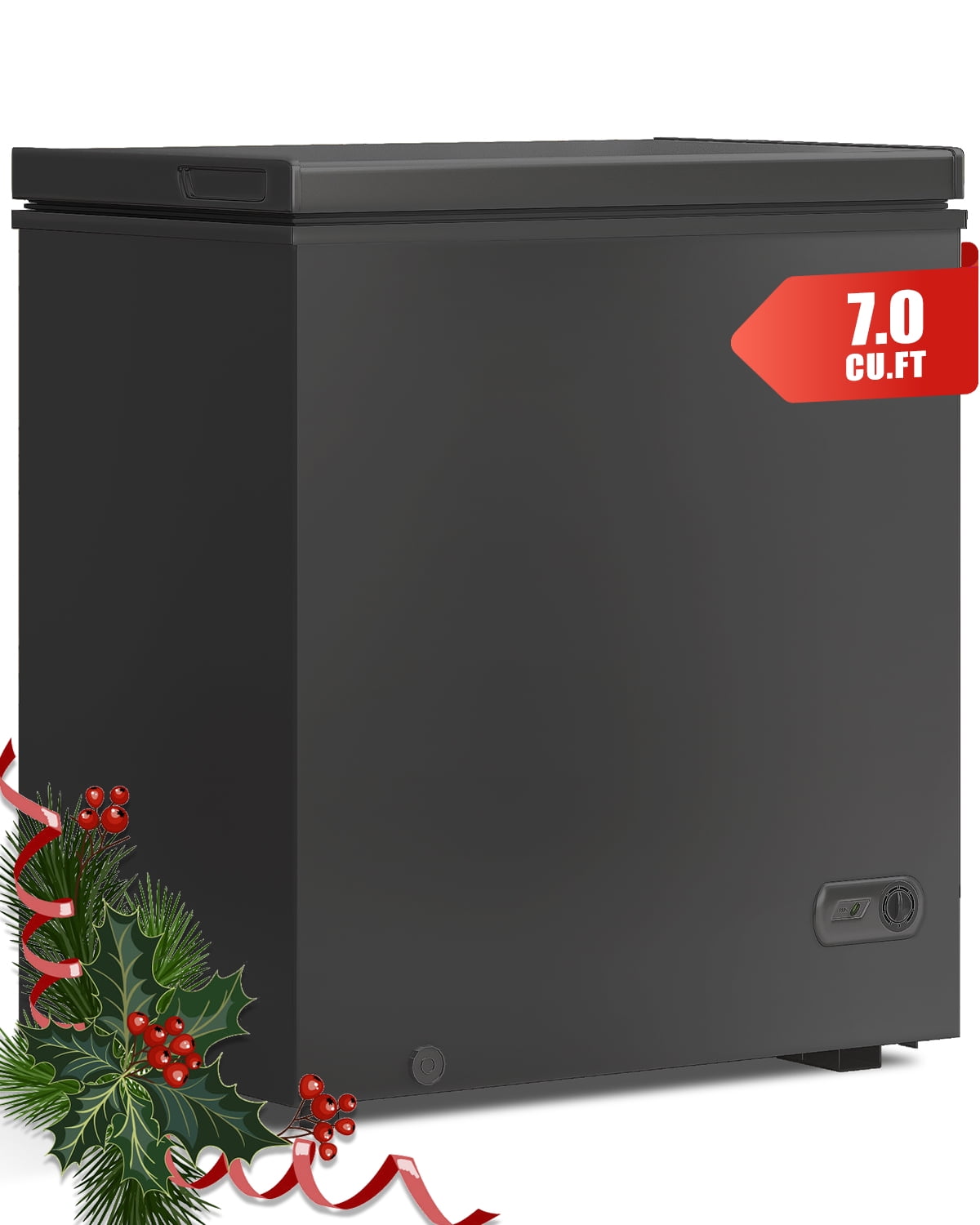 DISHUP 7.0 Cu.Ft Chest Freezer, Small Deep Freezer with Removable ...