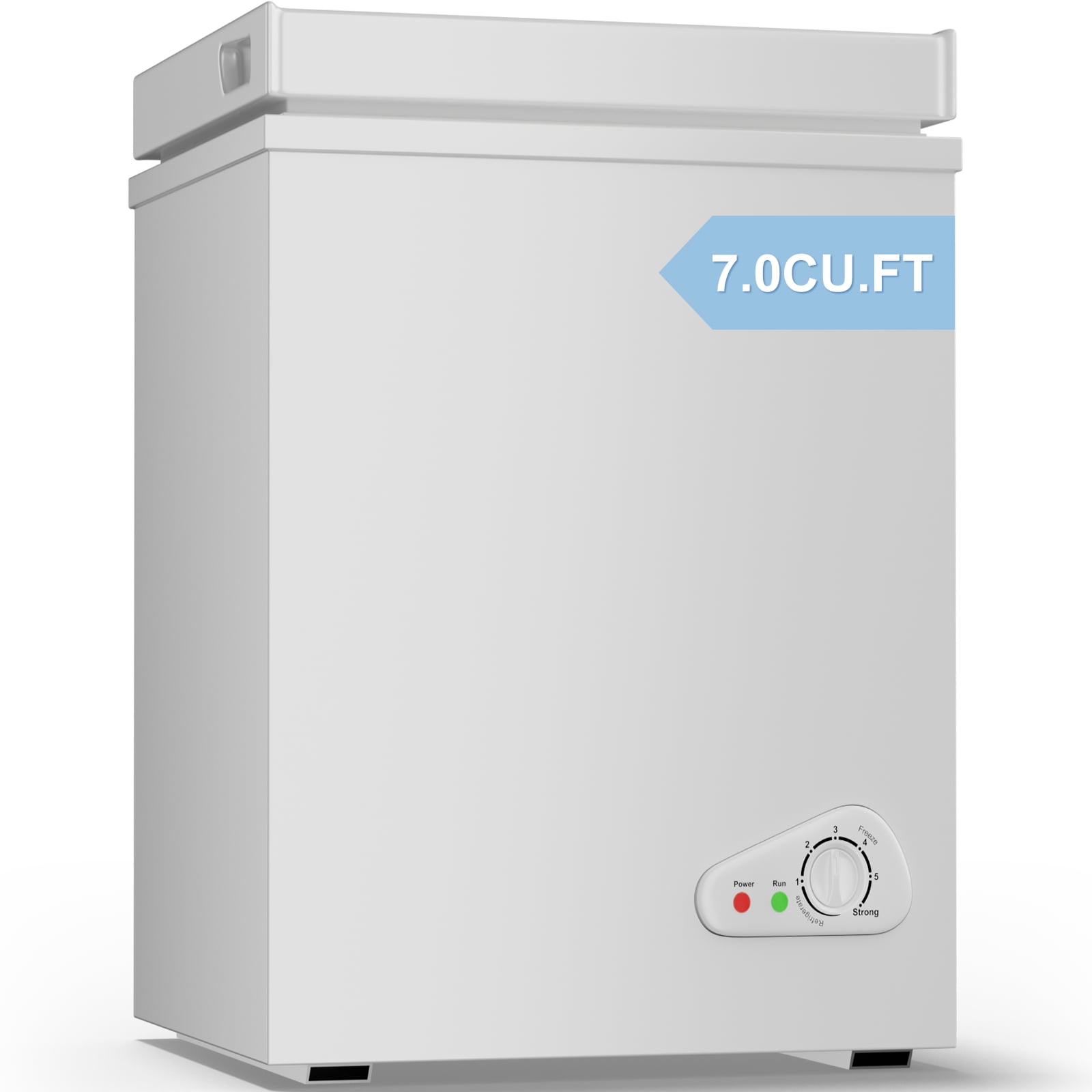 DISHUP 7.0 Cu.Ft Chest Freezer, Small Deep Freezer with Removable ...