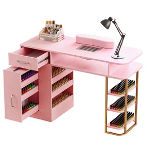 Ktaxon Pro Manicure Table, Salon Spa Desk with Electric Vent & Dust ...