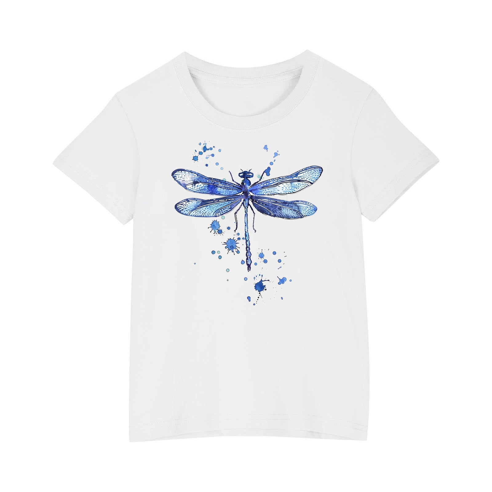 DISKEBUISS Children's Short Sleeve Tops - Cute Print Pattern T-Shirt ...
