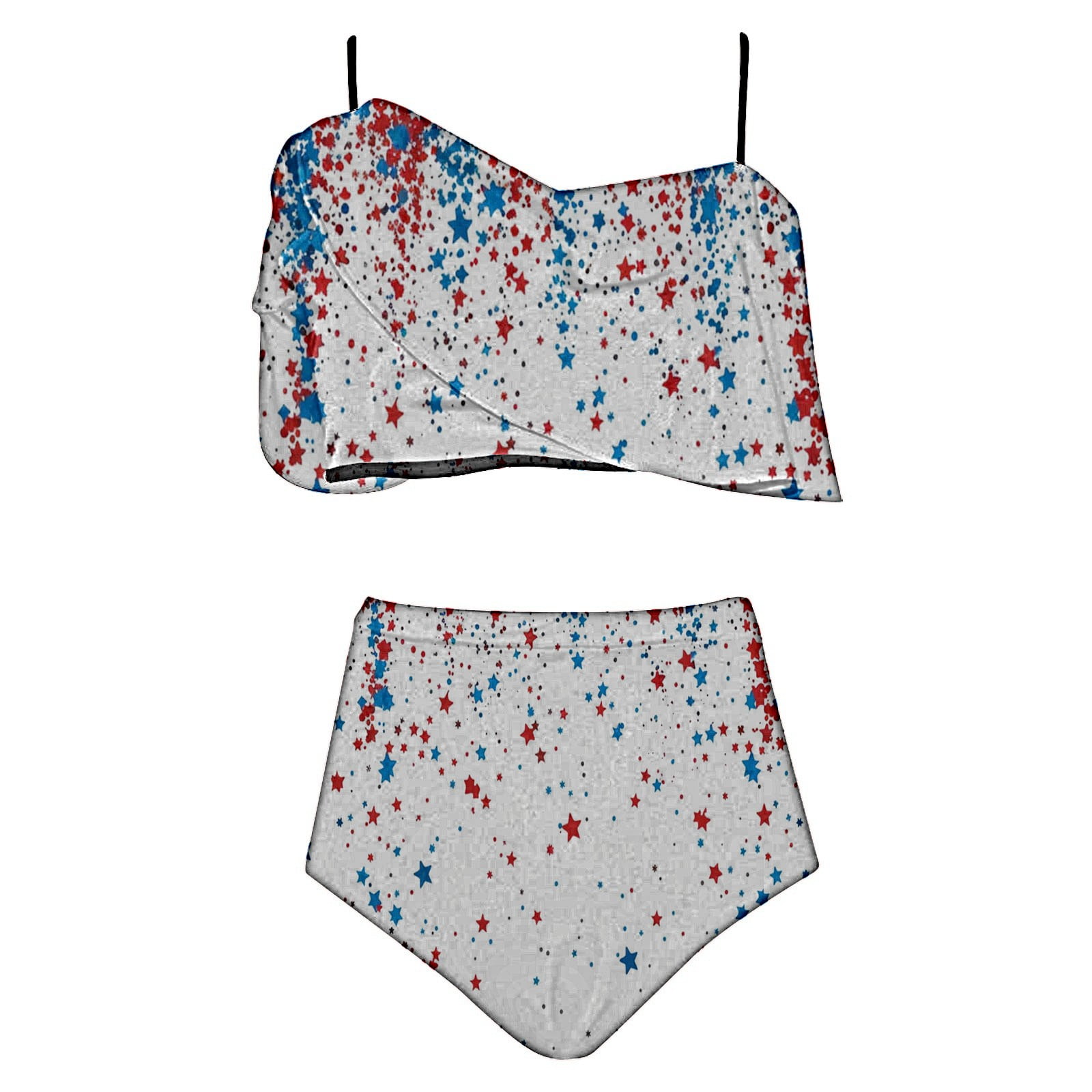 DISKEBUISS Swimsuits for Women Summer Slim High Cut Ruffle Bikinis for ...