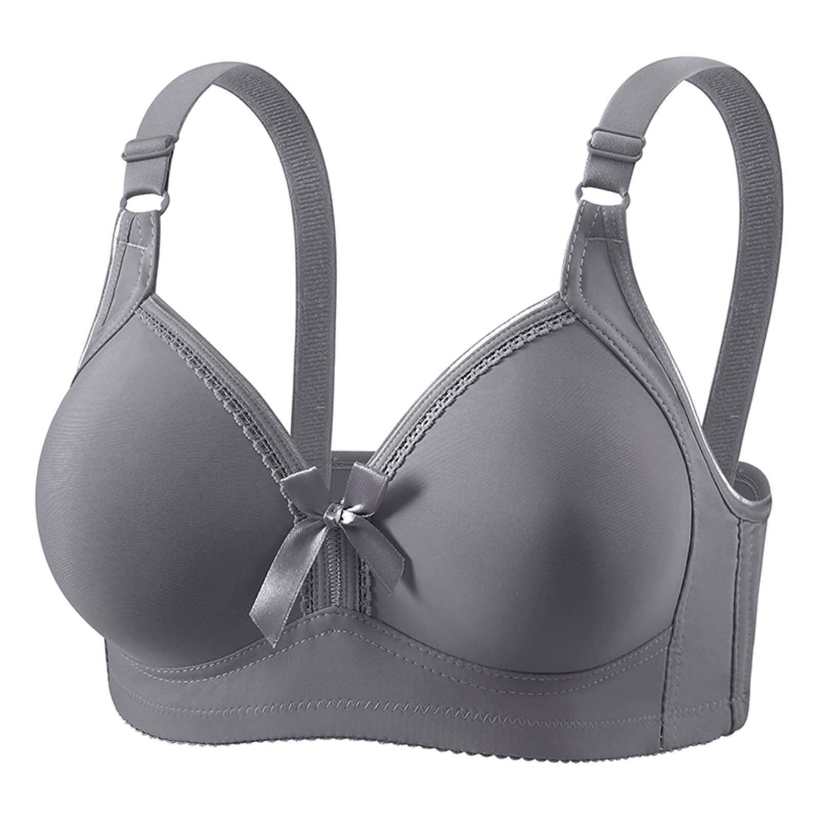 DISKEBUISS Women's Plus Size Bras Fashion Wireless Push Up Support ...