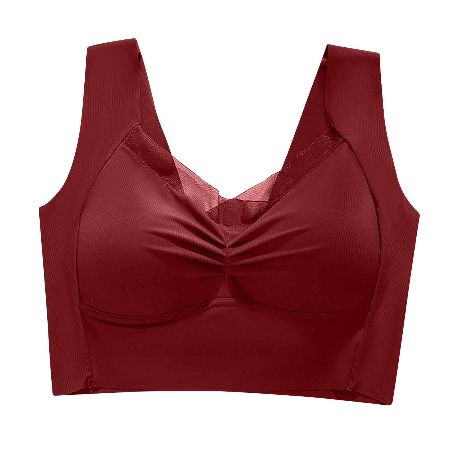 DISKEBUISS Women's Plus Size No Underwire Push Up Bralette - Seamless Comfy for Fitness - L-5XL ...