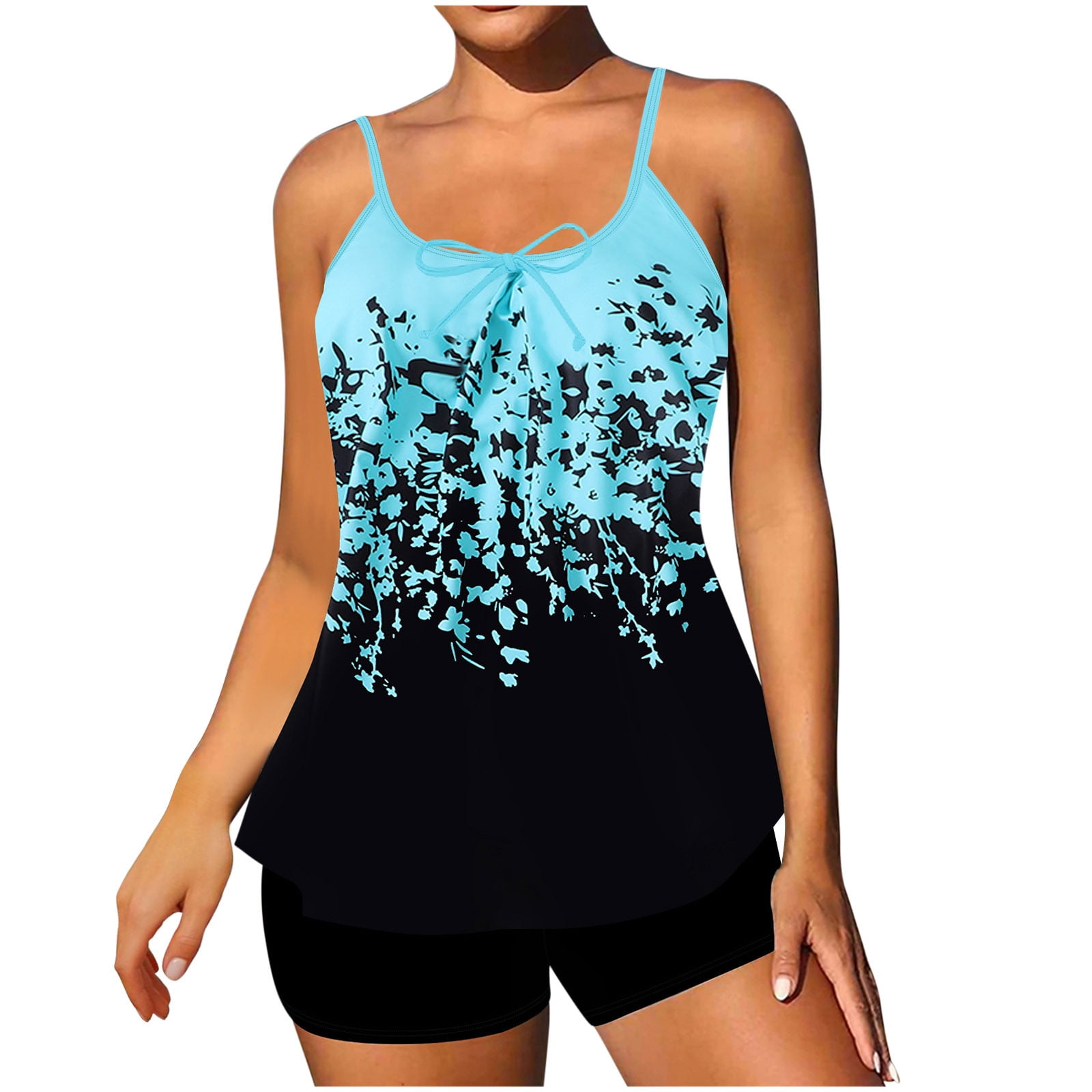 DISKEBUISS Women's and Women's Plus Tankinis Print Swimsuit Swim Suits ...