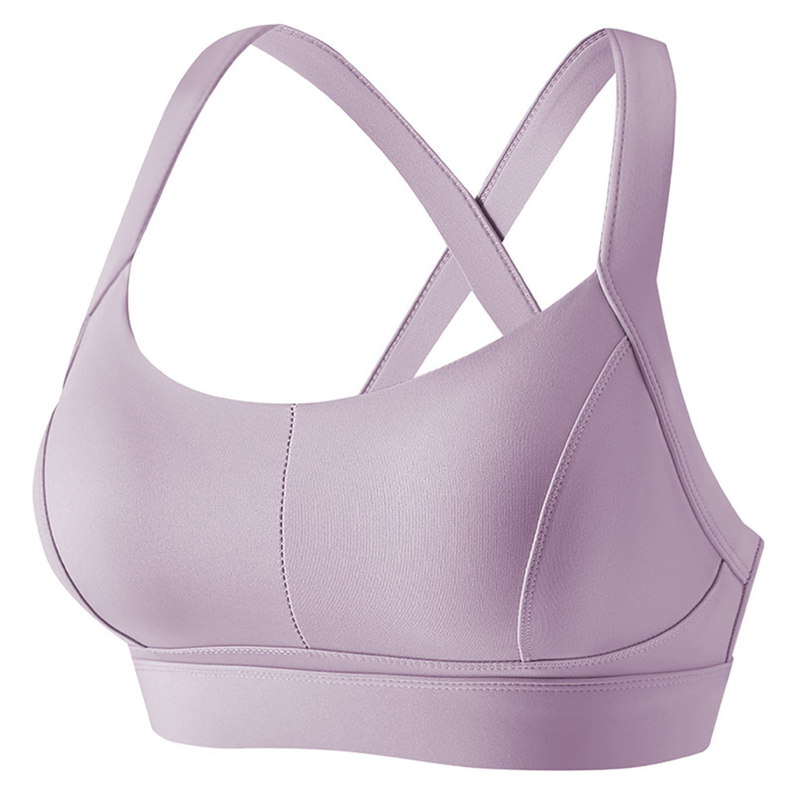 DISKEBUISS Womens Cross-Back Soft Cup Sport Bra - No Underwire, Push Up ...