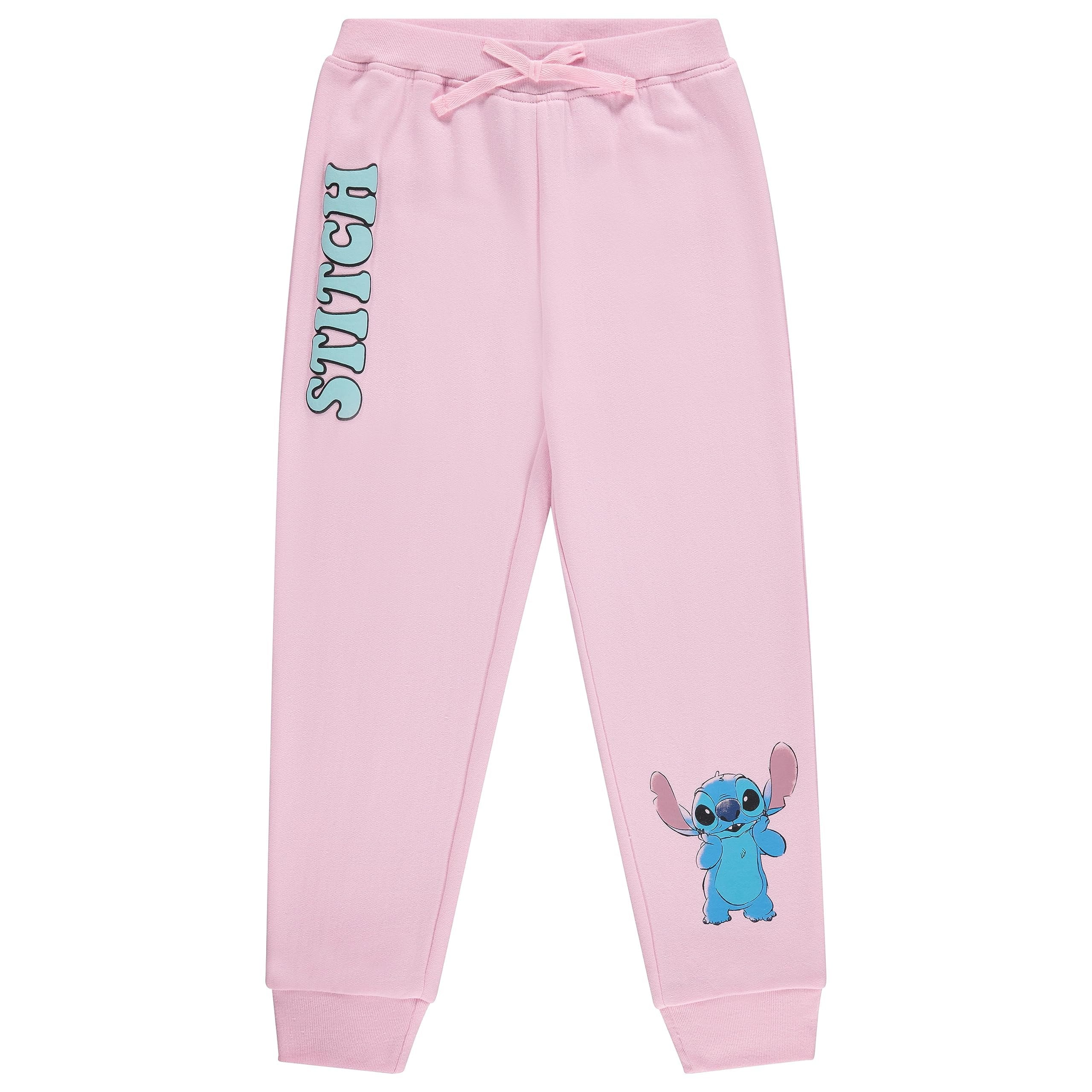 DISNEY Girls Jogger Sweatpants with Lilo and Stitch, Minnie Mouse ...
