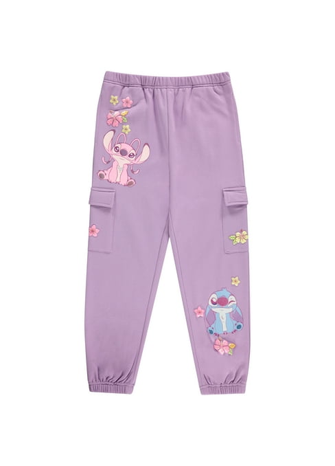DISNEY Girls Lilo and Stitch Jogger Sweatpants with Minnie Mouse ...