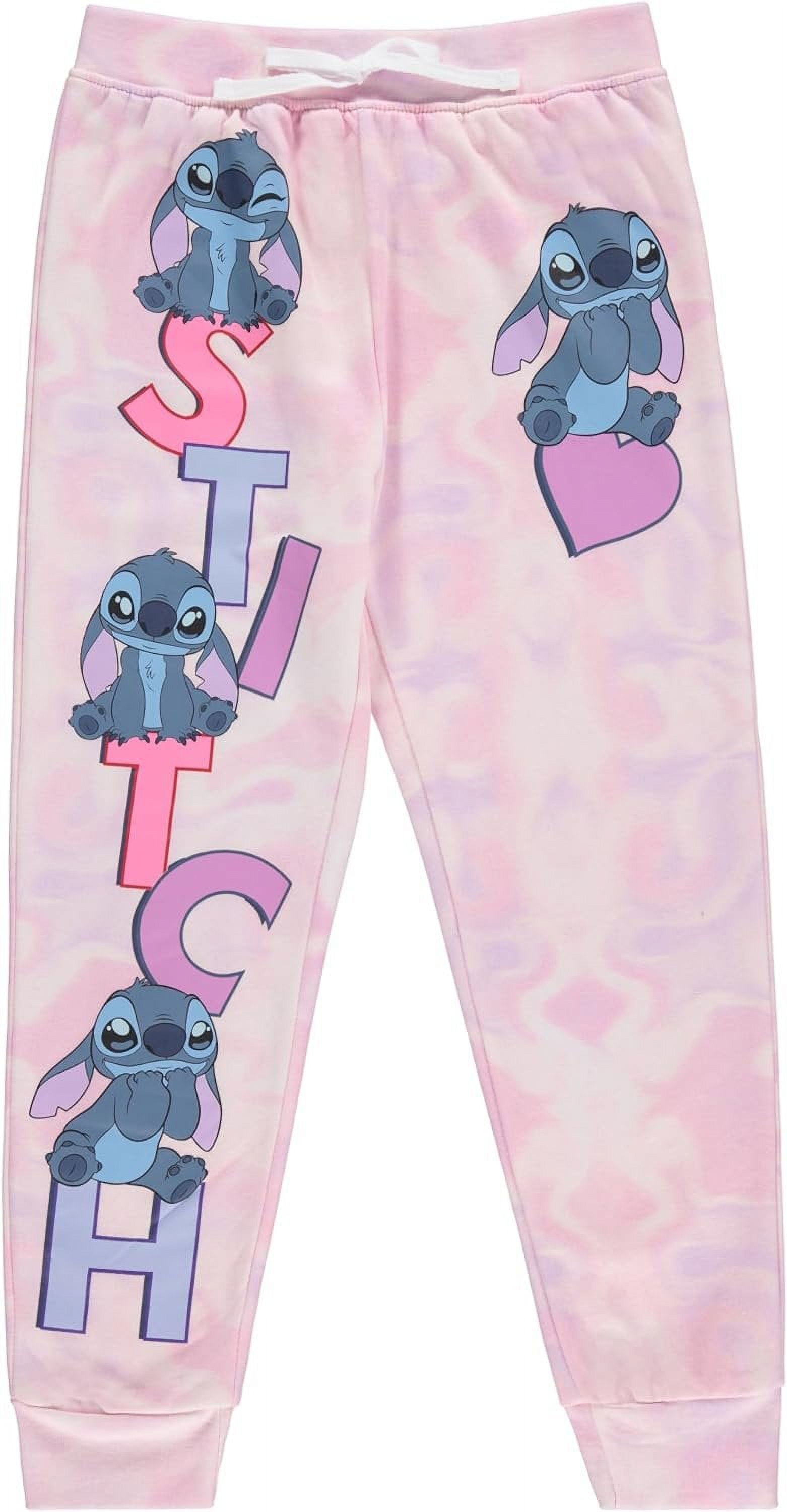 DISNEY Girls Lilo and Stitch Jogger Sweatpants with Minnie Mouse ...