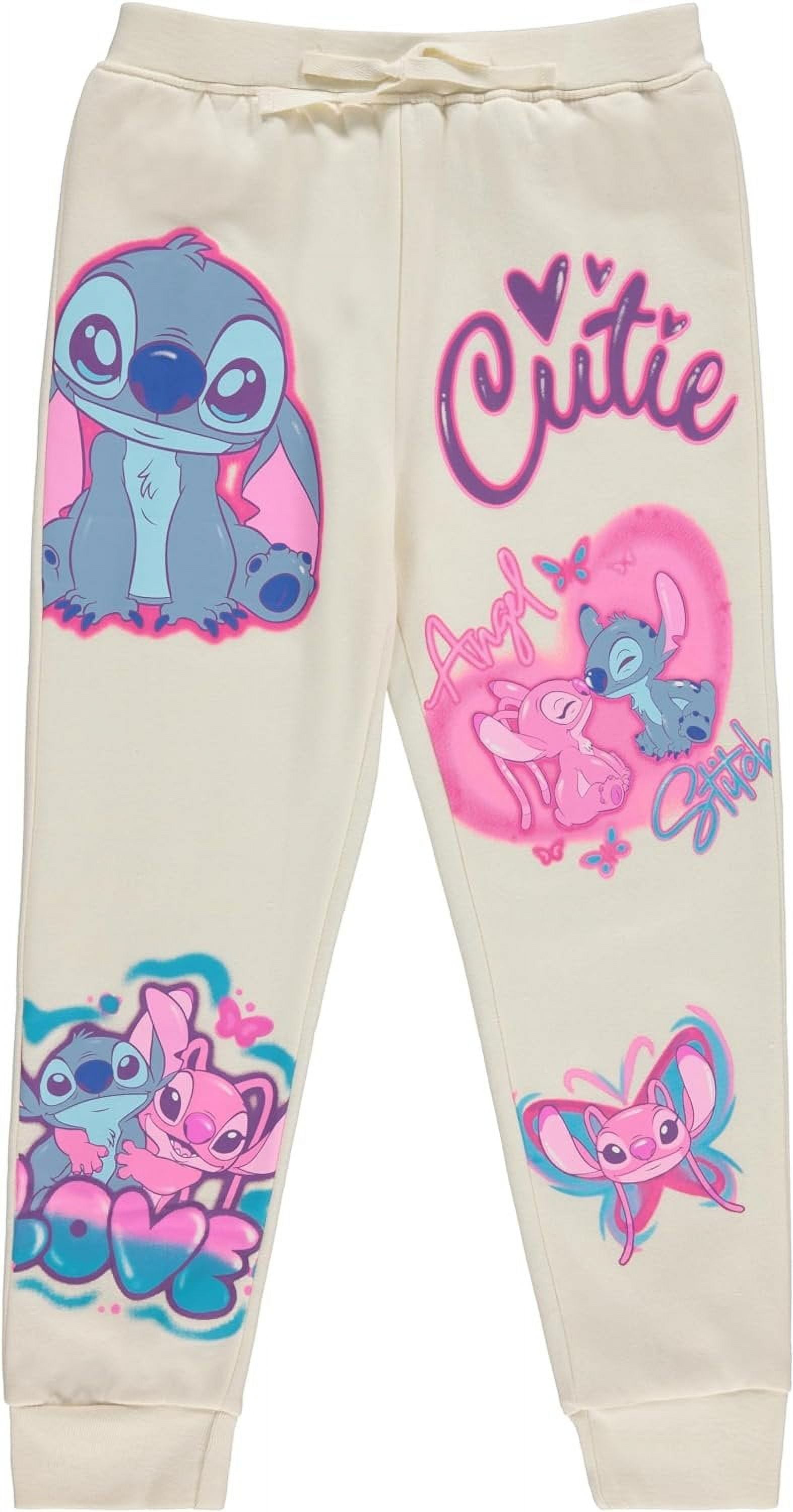 DISNEY Girls Lilo and Stitch Jogger Sweatpants with Minnie Mouse ...