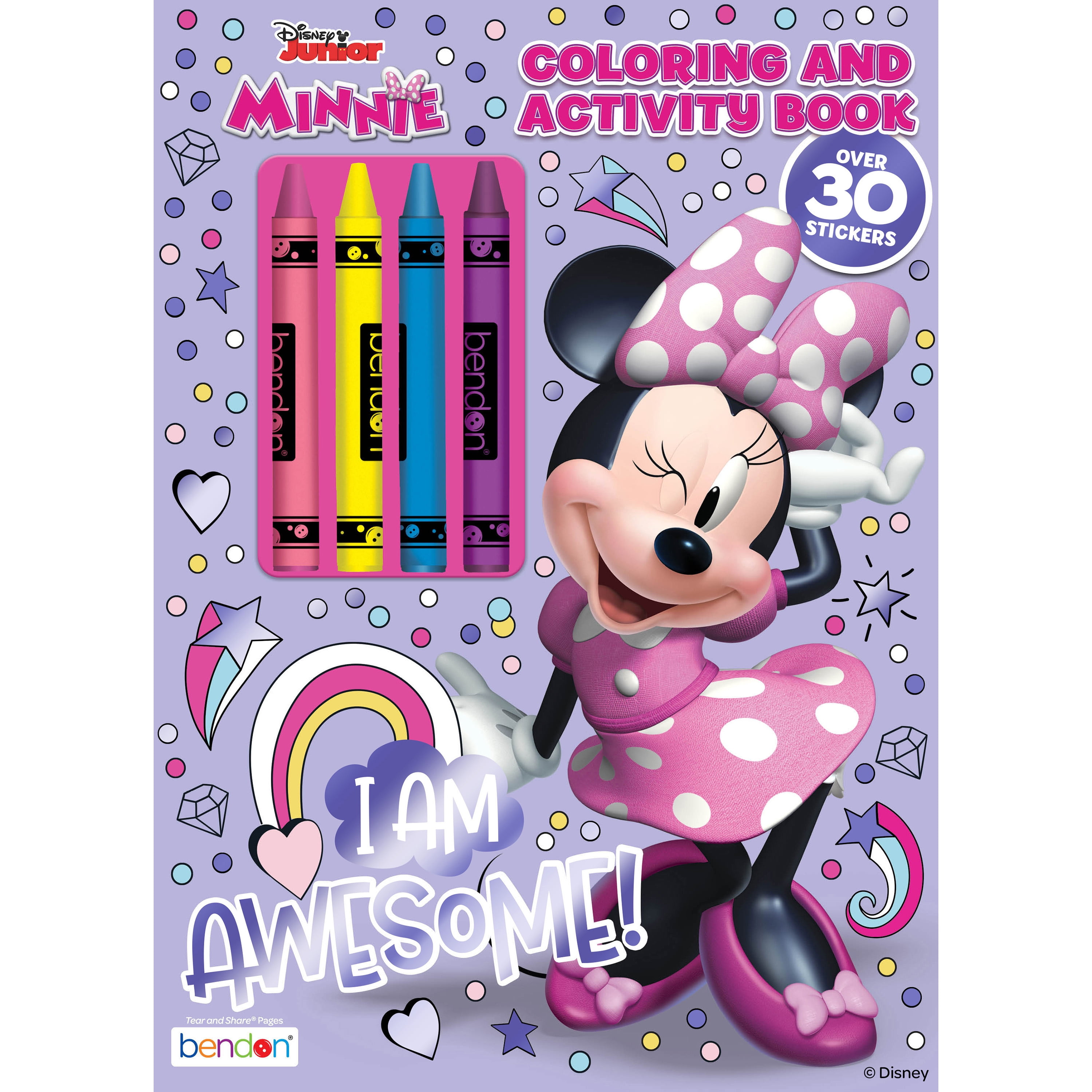 DISNEY JR MINNIE COLOR AND ACTIVITY BOOK WITH 4 CRAYONS - Walmart.com