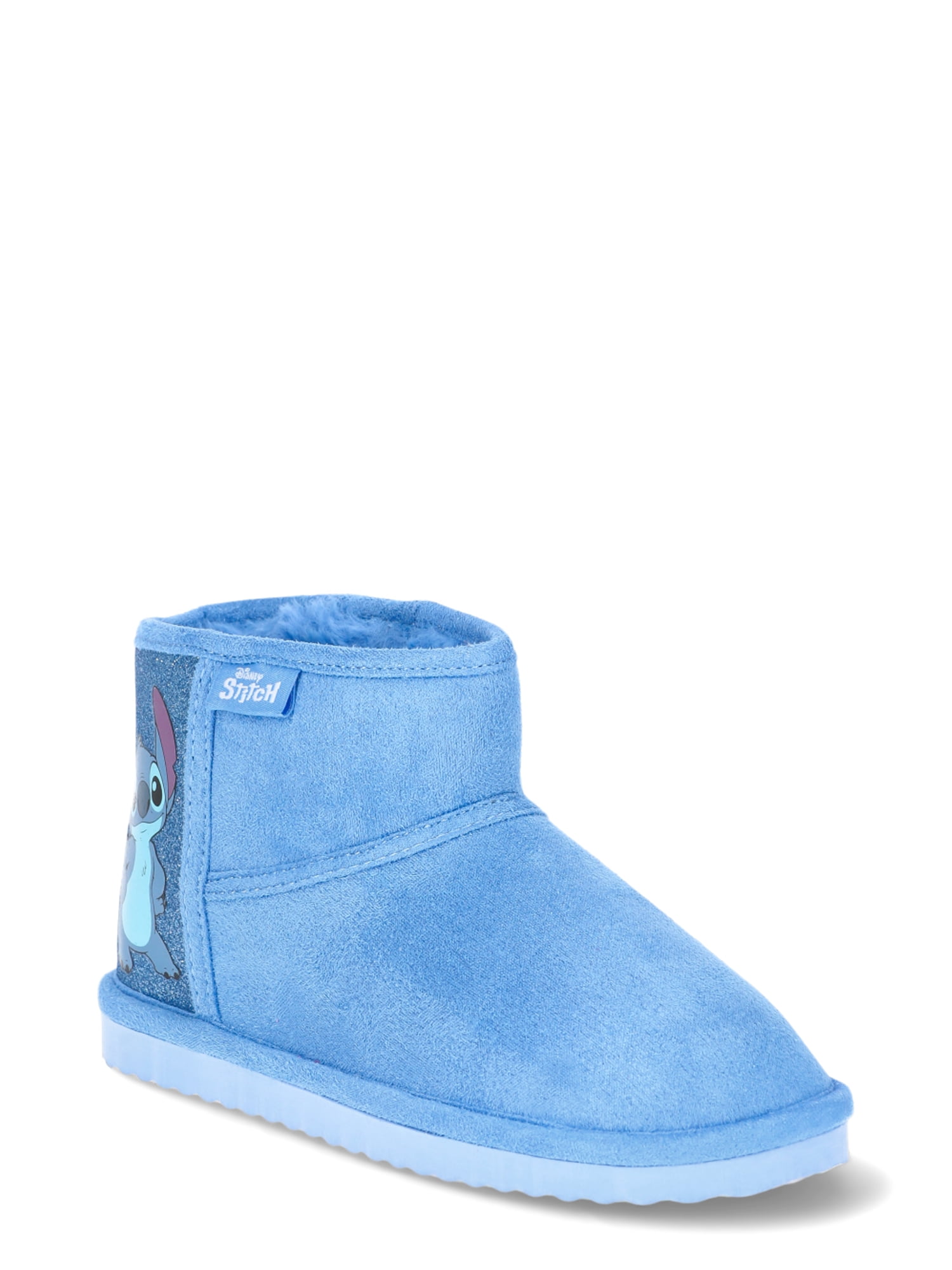 Disney Stitch Little Girls Faux Fur Shearling Boots - Walmart.com