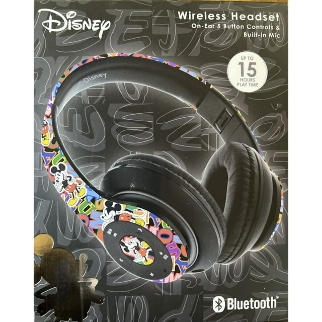 Disney's Mickey Mouse Bluetooth Wireless Headphones with Noise ...