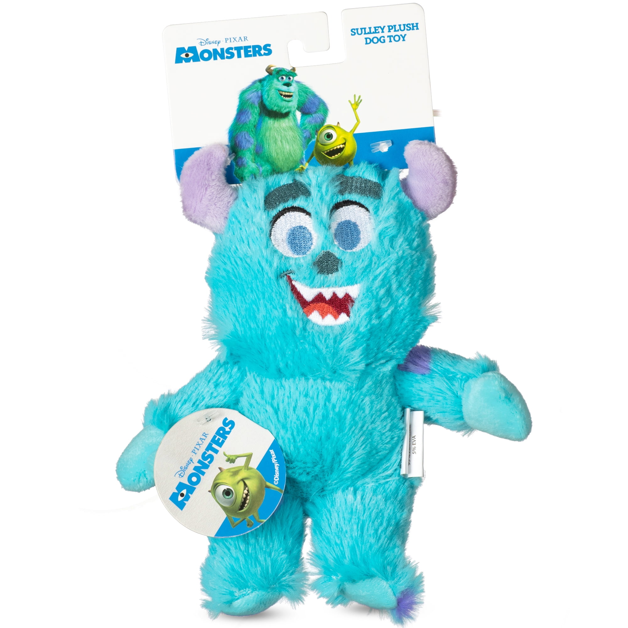DISNEY PIXAR: Monsters, Inc. 6" Sully Plush Squeaker Pet Toy - Walmart.com