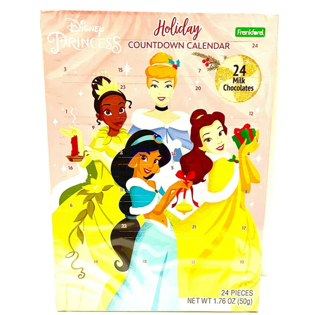 DISNEY PRINCESS Advent Holiday Countdown Calendar with 24 Milk ...
