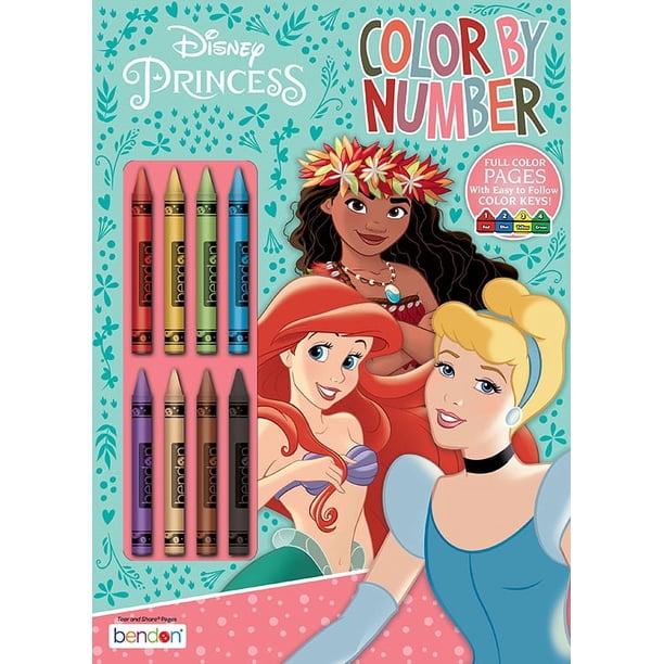 DISNEY PRINCESS COLOR BY NUMBER WITH CRAYONS - Walmart Business Supplies