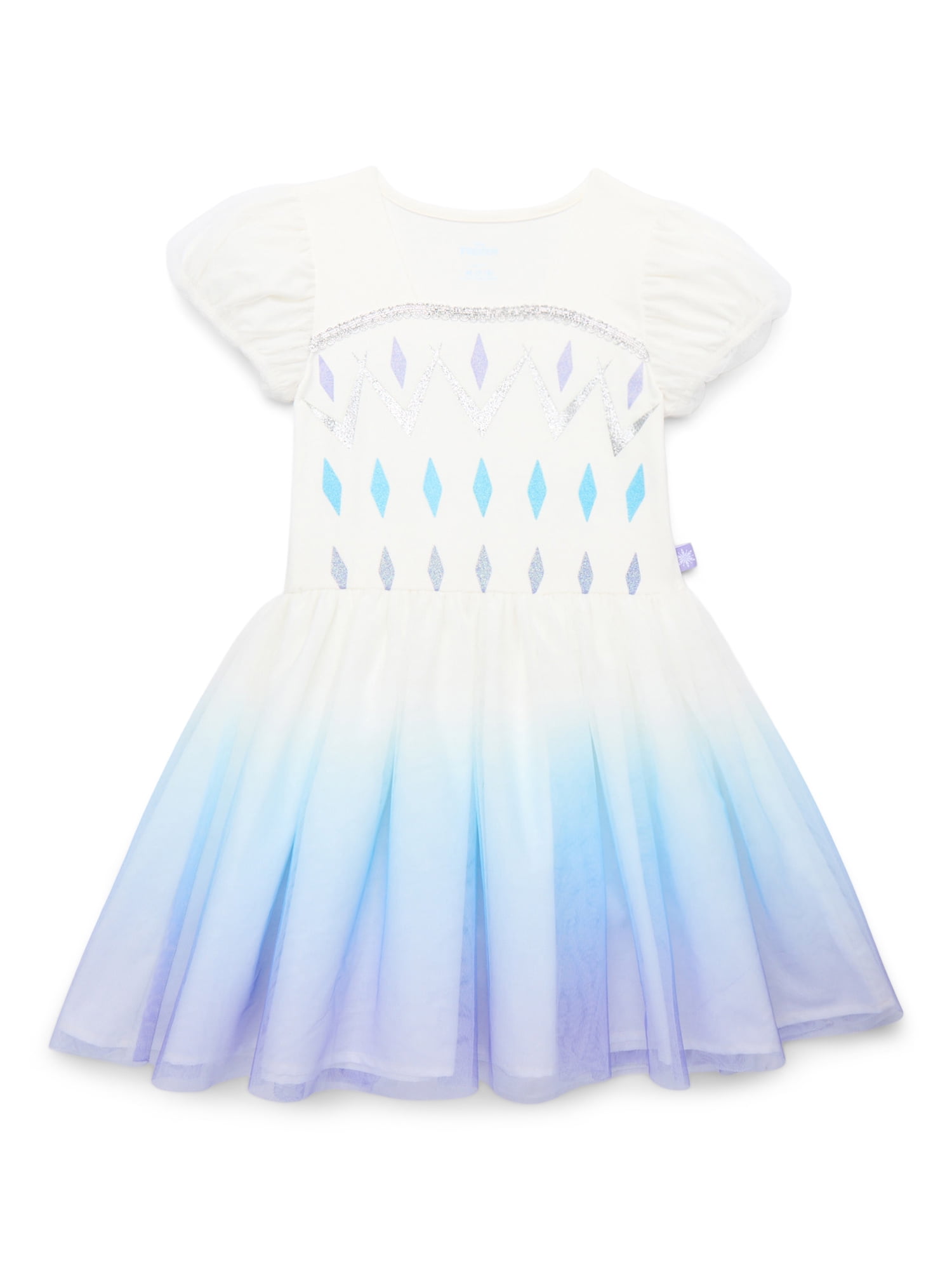 Frozen 2 Girls Elsa Cosplay Dress with Puff Sleeves, Sizes 4-12 ...