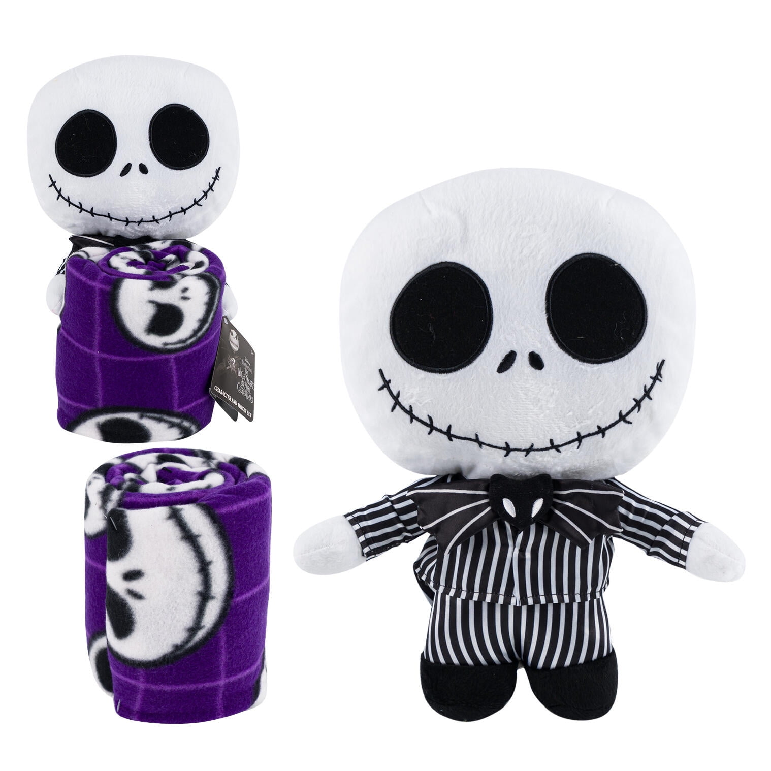 DISNEY THE NIGHTMARE BEFORE CHRISTMAS JACK SKELLINGTON HUGGER & THROW ...