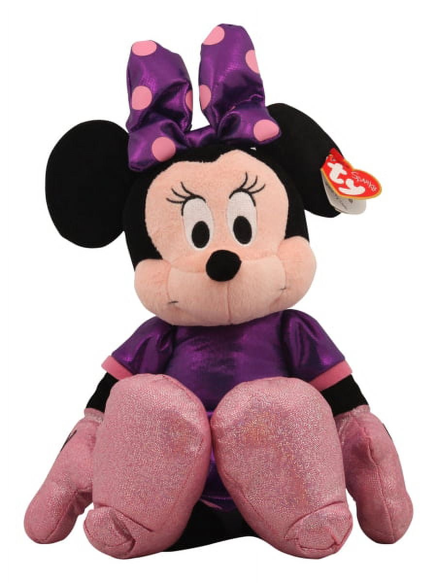 DISNEY TY MINNIE MOUSE - sparkle purple med - Walmart.com
