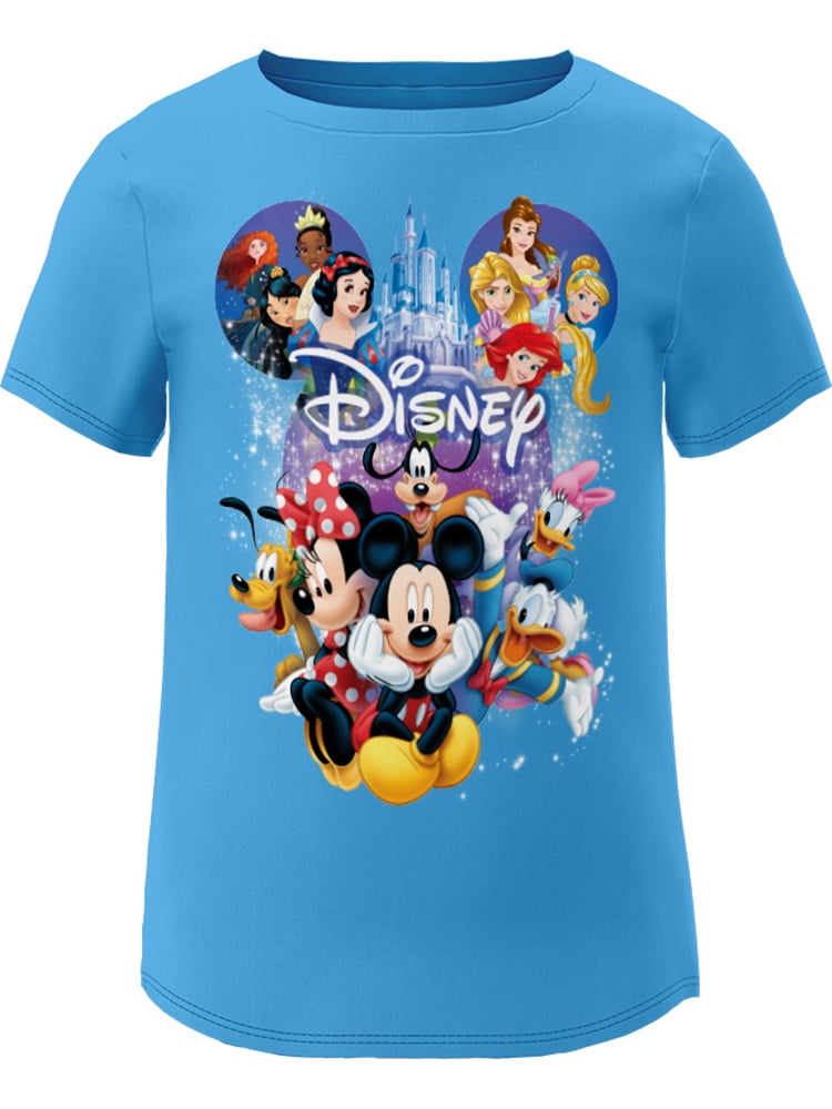 Disney Cast Youth Blue Fashion Tee, XS-L (Girl's) - Walmart.com