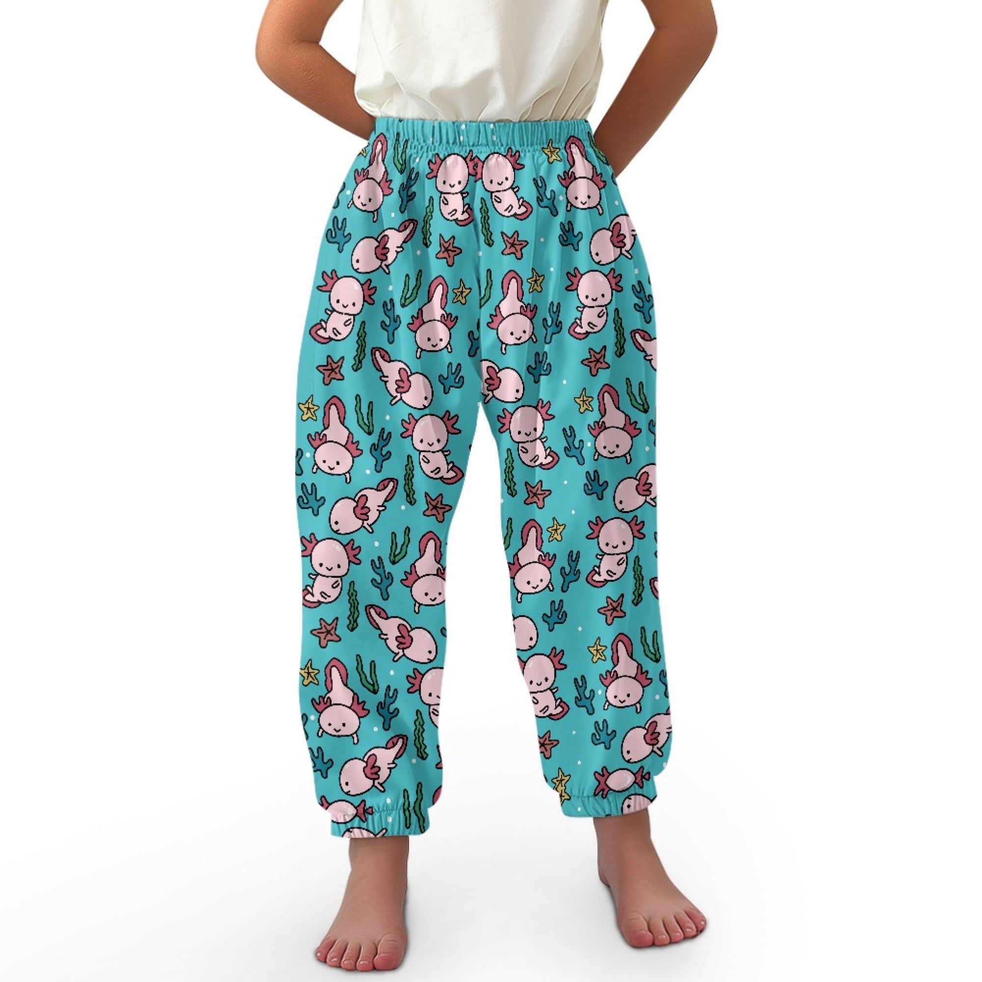 DISNIMO Blue Axolotl Bloomer Pants Girls Harem Pants for Girls Bloomer ...