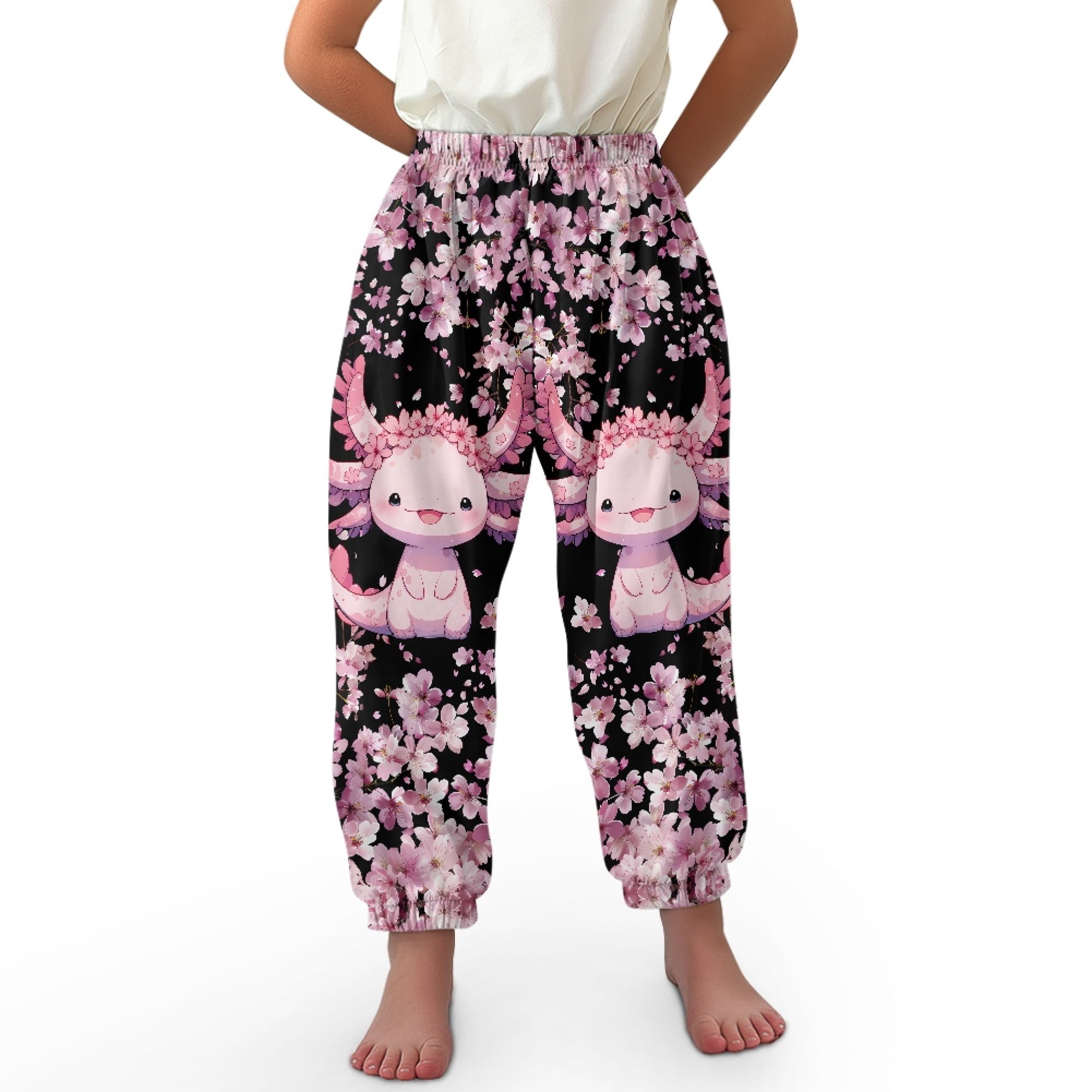 DISNIMO Cherry Blossom Axolotl Bloomer Harem Pants for Girls Bloomers ...
