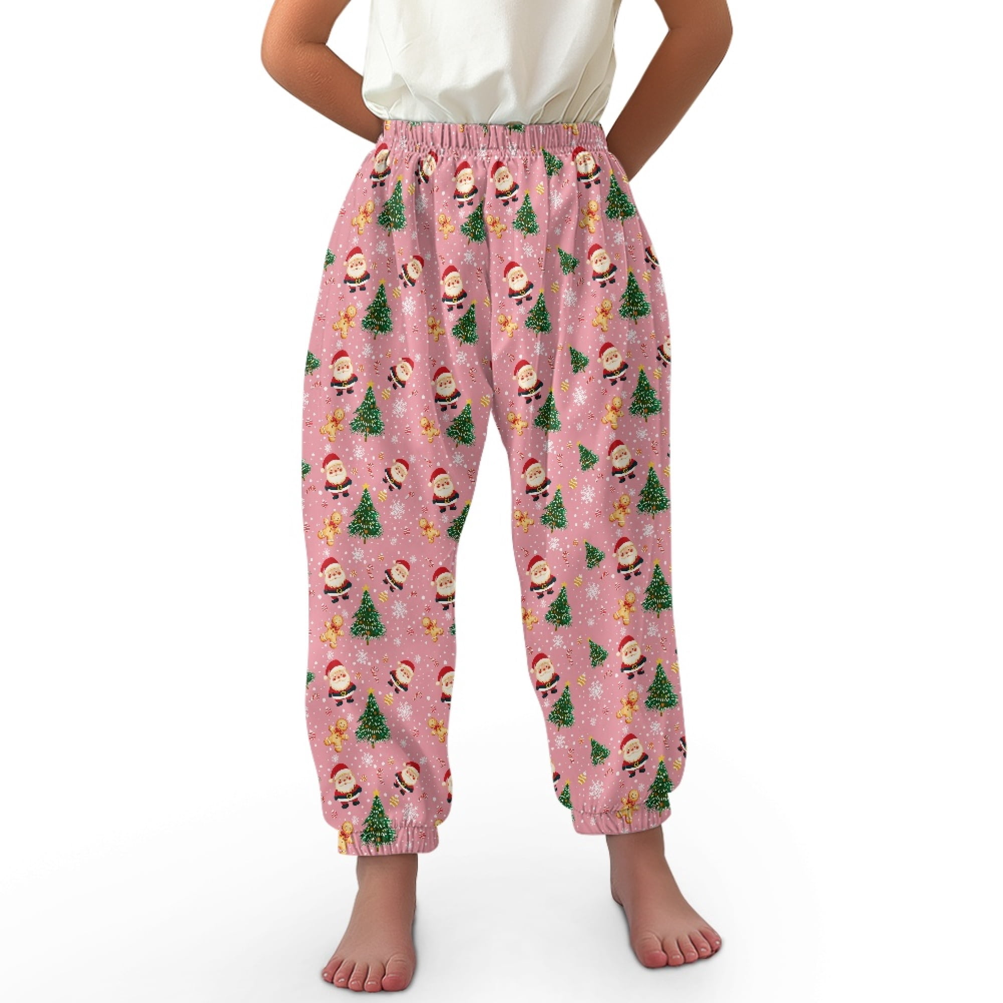 DISNIMO Christmas Santa Claus Girls Harem Pants Size 8-12 Bloomer ...