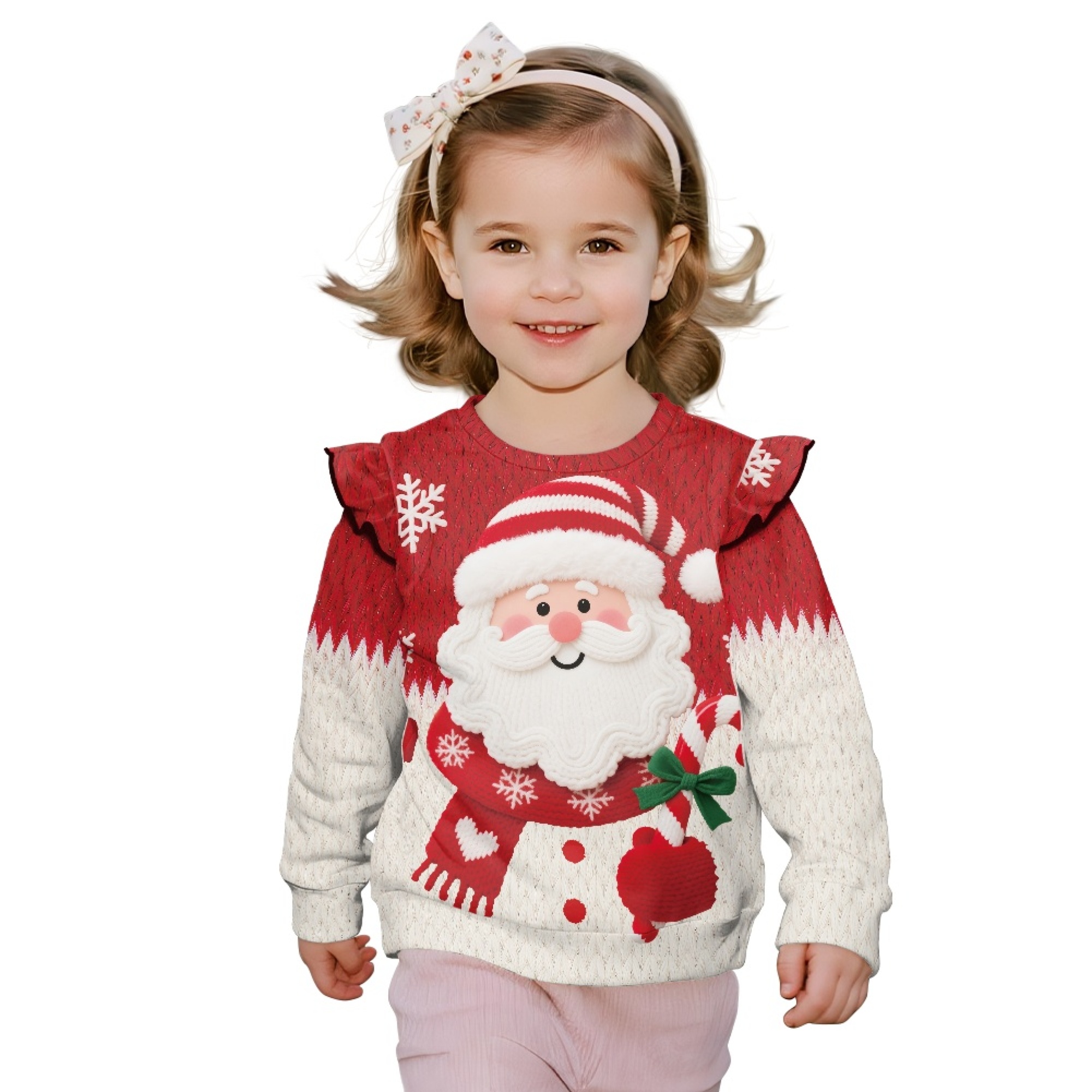 DISNIMO Christmas Sweatshirt for Girls Santa Claus Printed Pullover ...