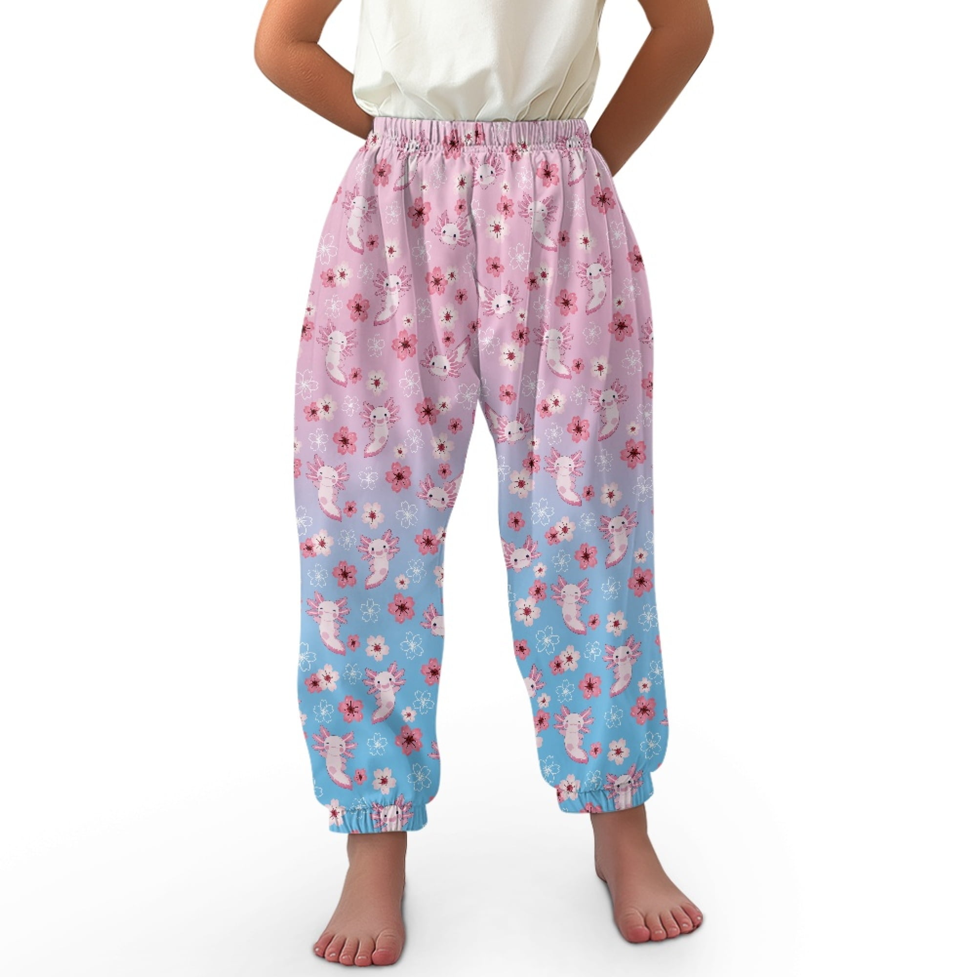 DISNIMO Flower Axolotl Bloomer Harem Pants for Kids Harem Bloomers for ...