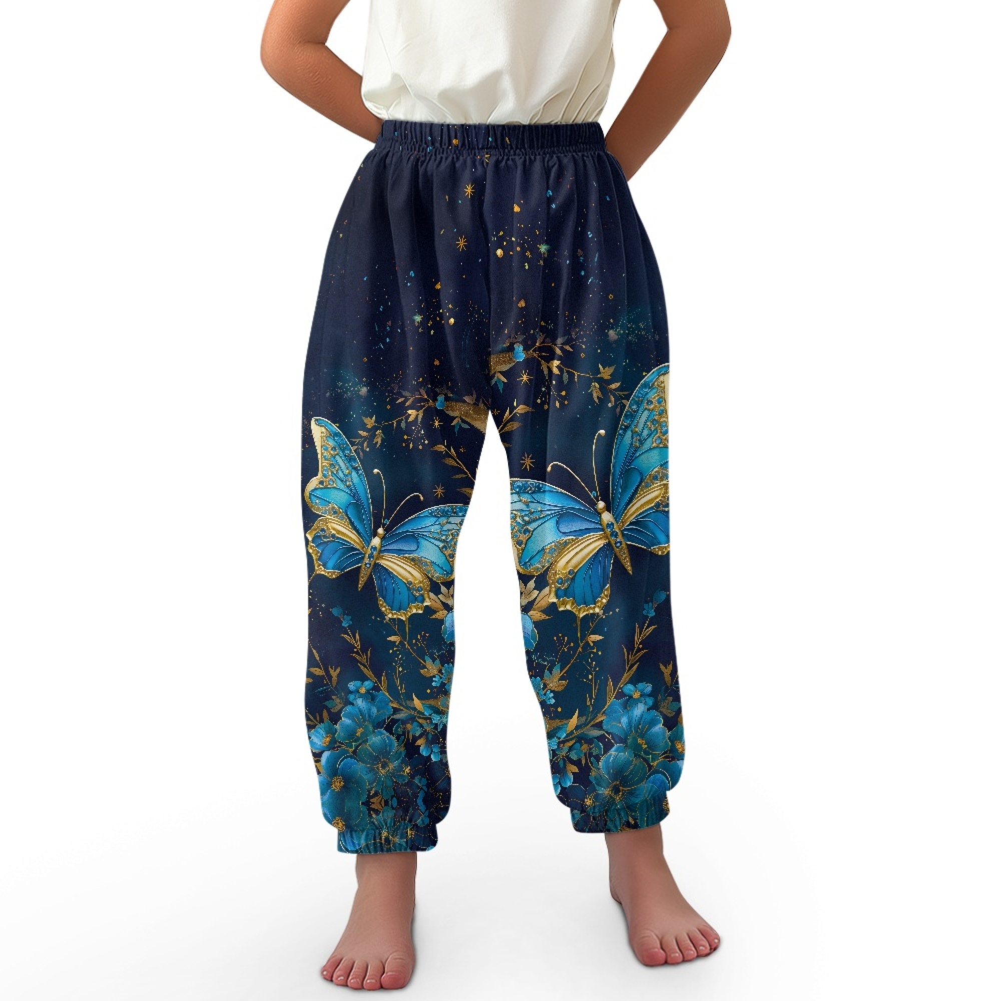 DISNIMO Flower Butterfly Bloomers Pants for Girls Bloomer Harem Pants ...