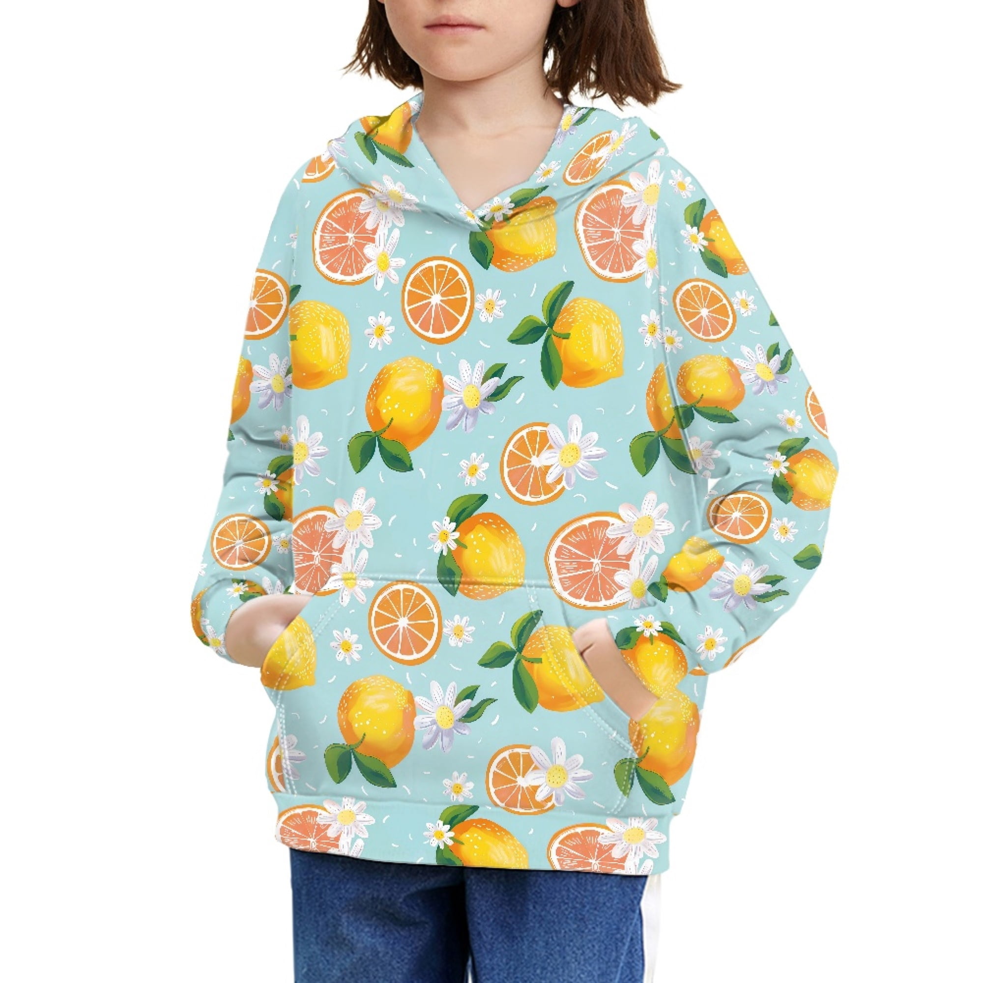 DISNIMO Flower Lemon Hoodies Pullover for Girls Hoody Children Hoodie ...