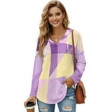 DISNIMO Geometric Figure Printed Hoodies for Women Waffle Sweatshirts ...