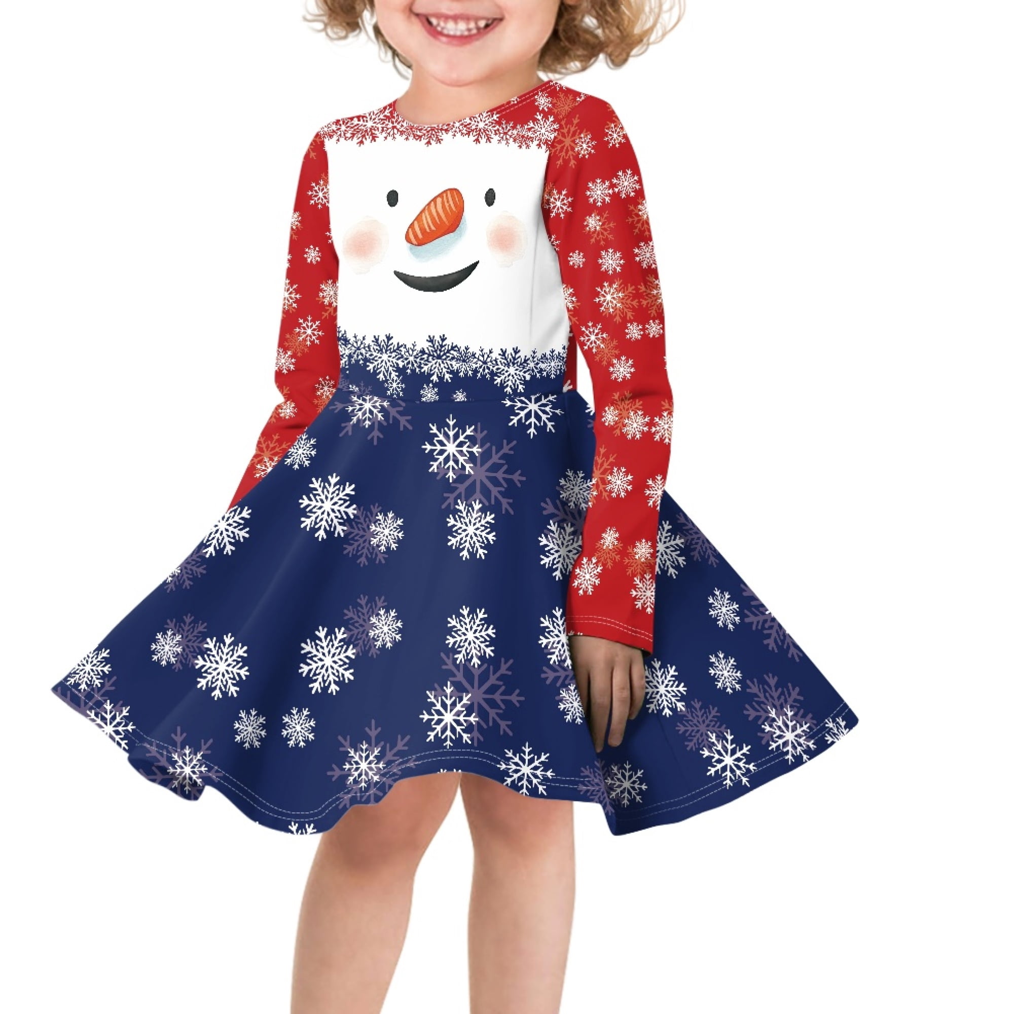 DISNIMO Girl Snowflake Christmas Dress for Girls Size 11-12 Years Girls ...